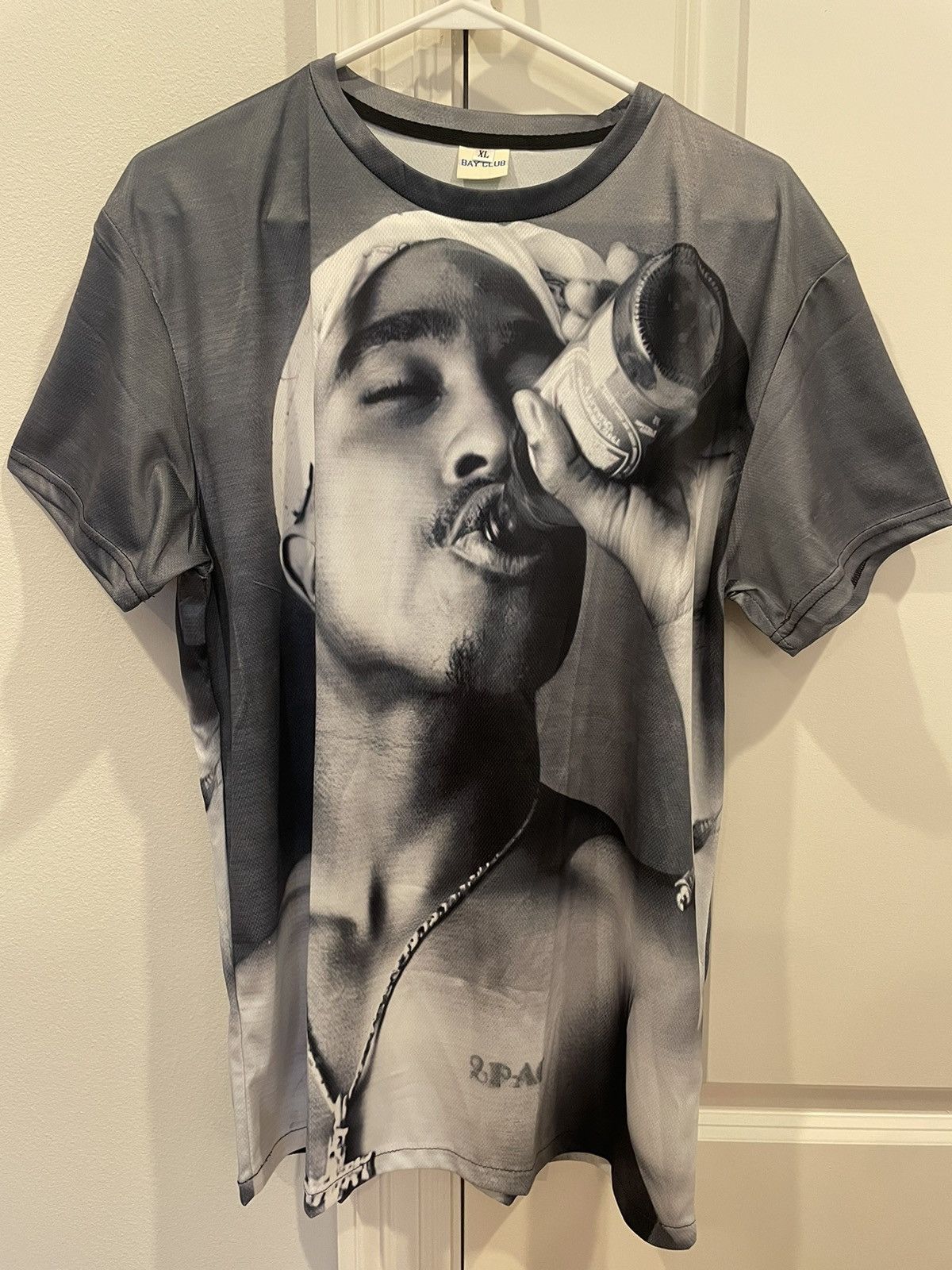 Vintage Bay Club Brand TUPAC 2Pac Drinking AOP Jersey Style XL DS | Grailed