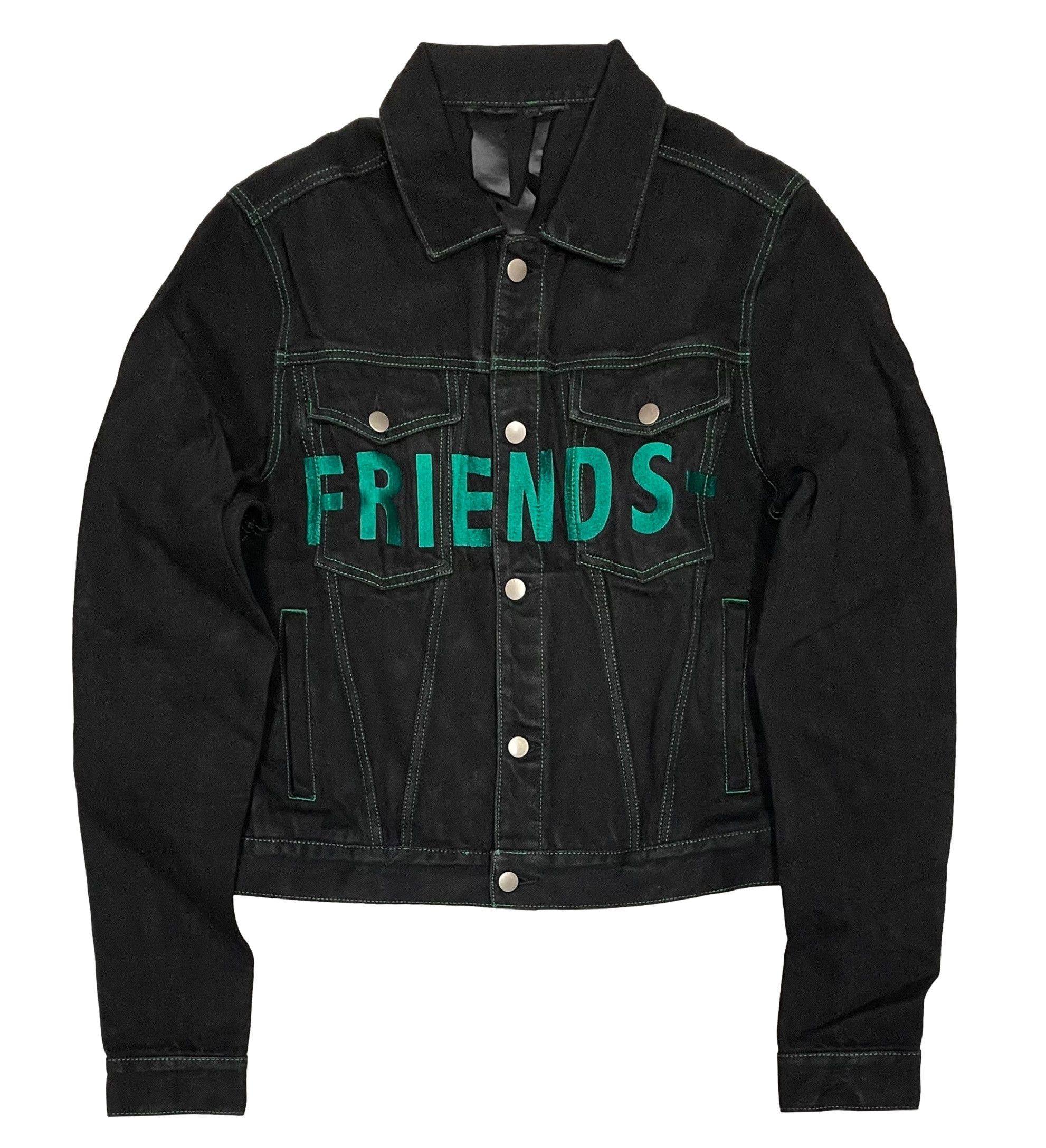 Vlone Vlone Friends Denim Jacket Green Size L Large | Grailed