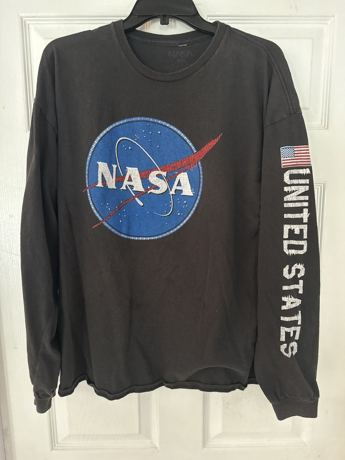 Vintage NASA classic logo United States, American flag | Grailed