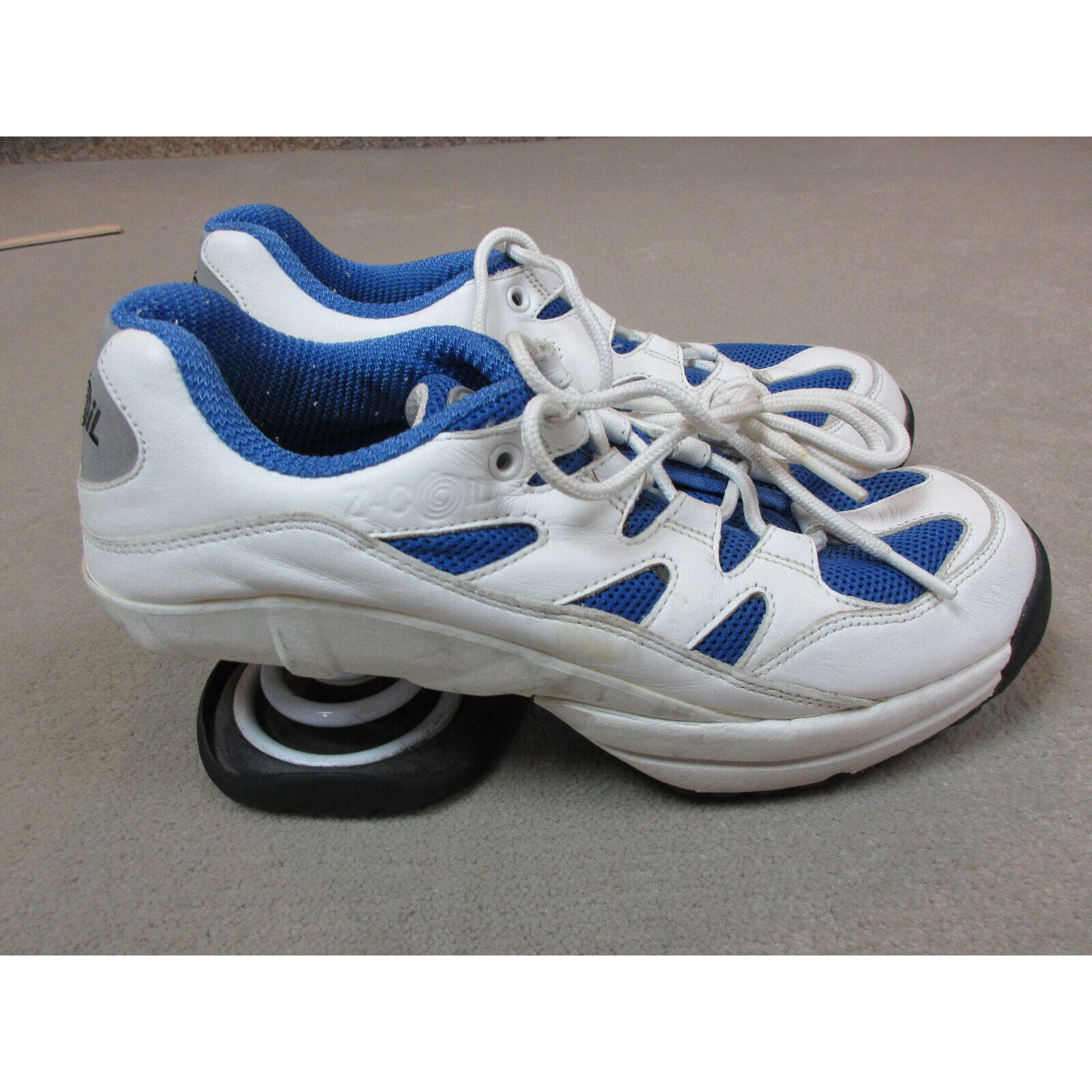 Vintage Z Coil Shoes Womens 9 White Blue Freedom Classic Comfort Pain ...