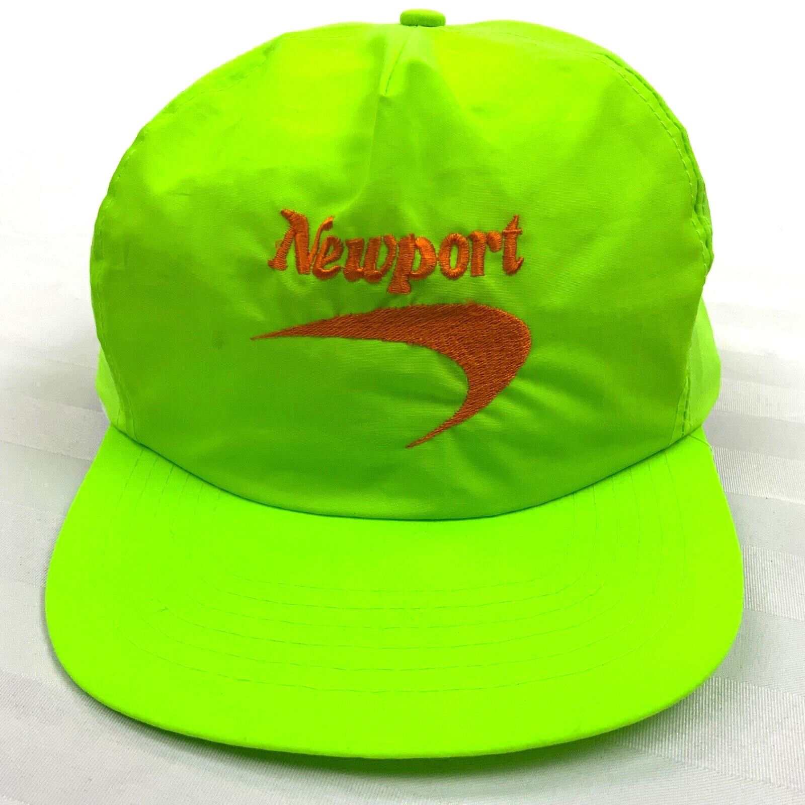 Newport Vintage Newport Snapback Hat Cap Adjustable Neon Yellow Nylon ...