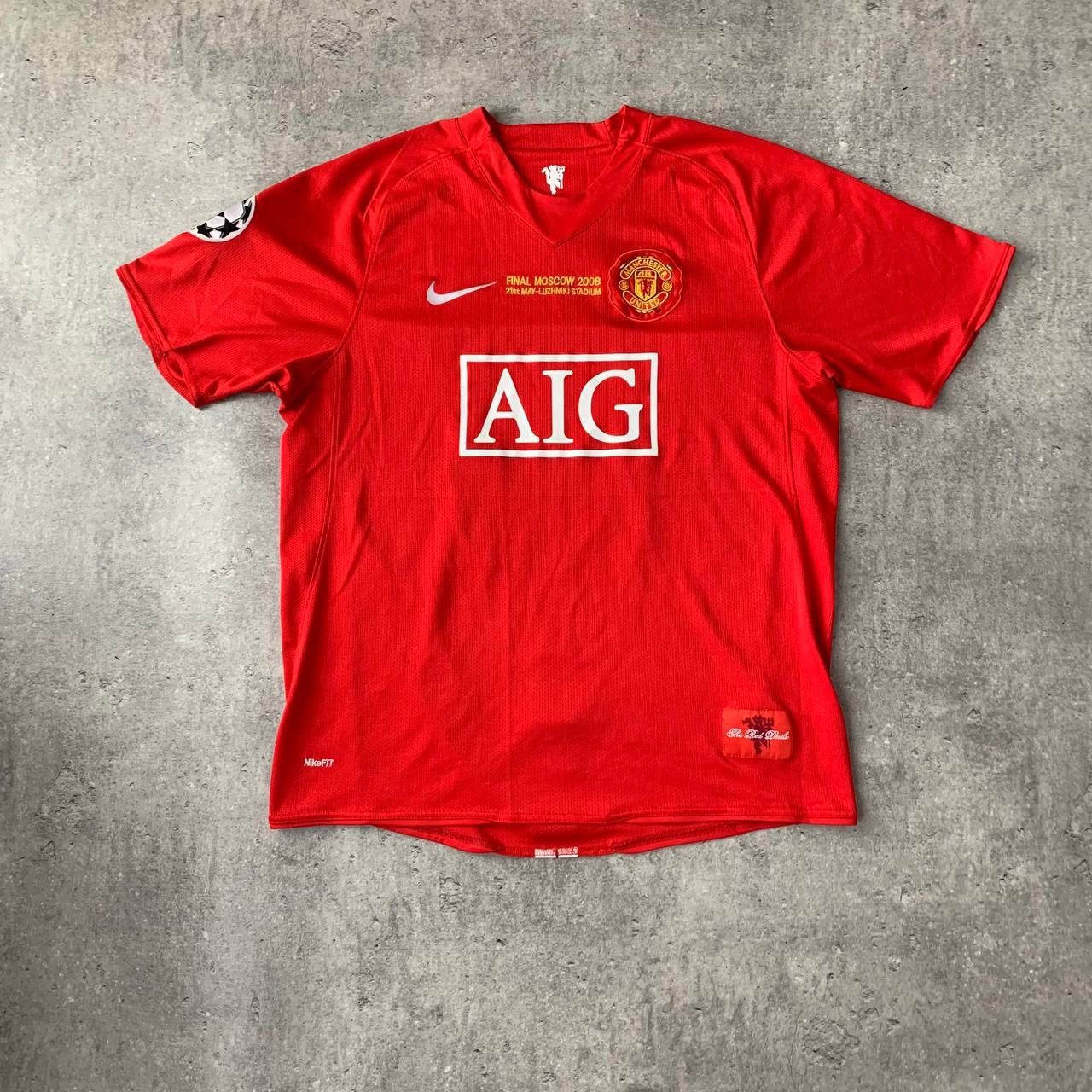 Nike × Soccer Jersey × Vintage Nike Manchester United Final Moscow 2008 ...