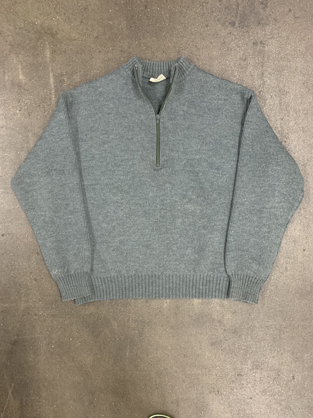 Vintage Vintage German Military Grey Quarterzip Knit Sweater | Grailed
