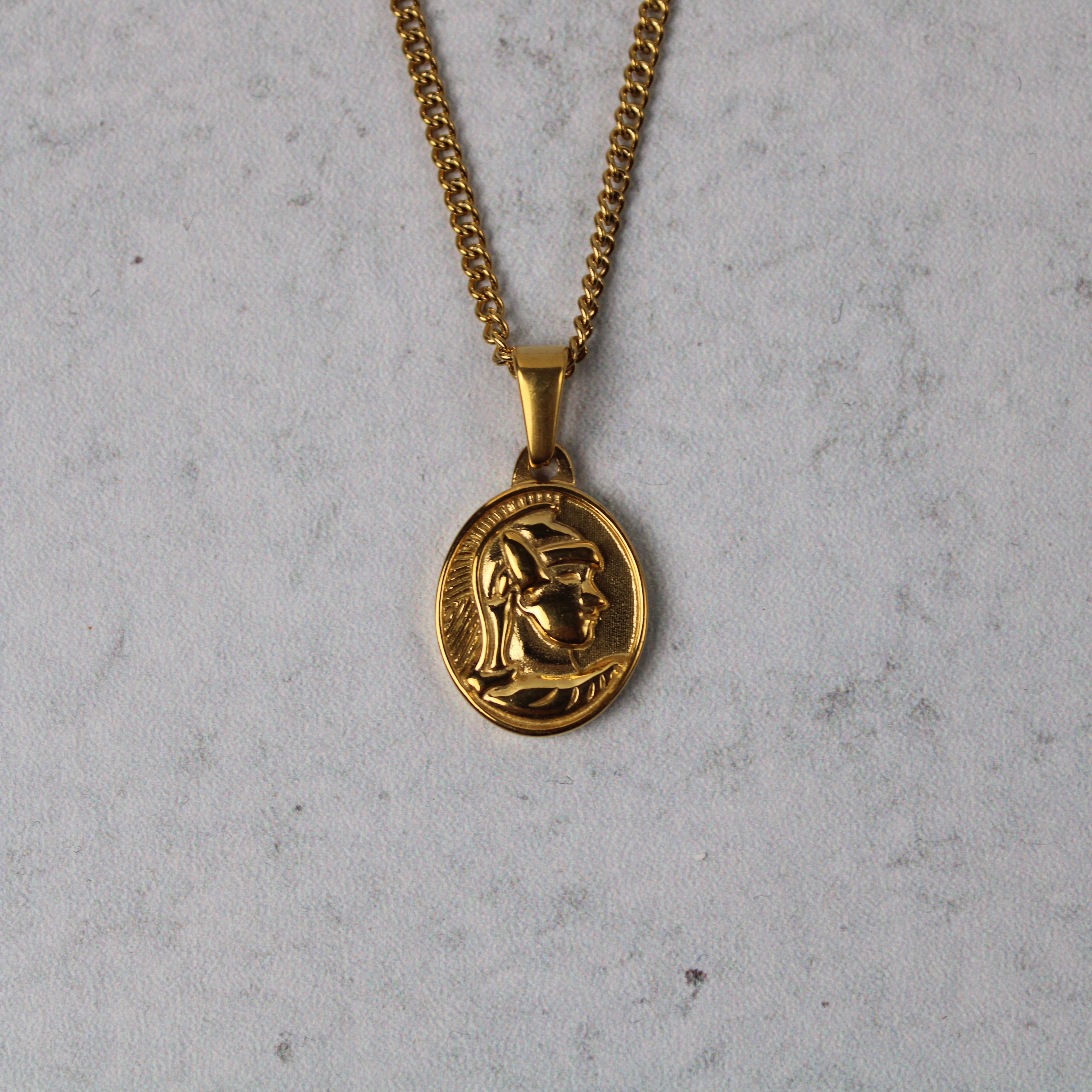 Streetwear Gold Spartan Pendant Necklace - 22" Chain | Grailed