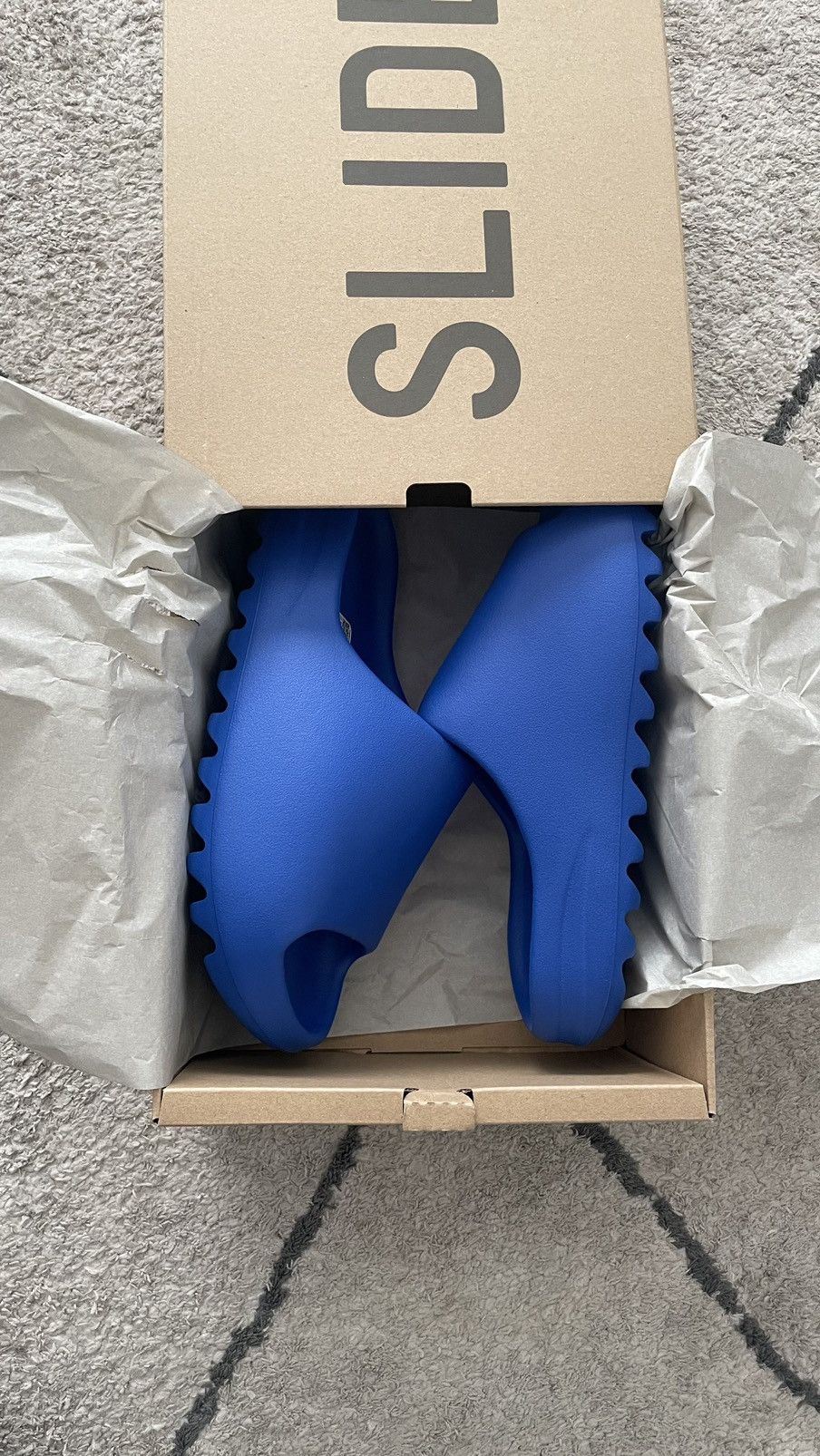 Adidas Adidas Yeezy Slides - Azure | Grailed