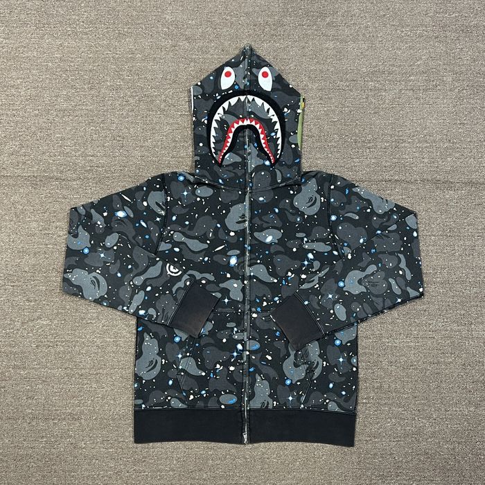 Bape Bape Space Camo Shark Hoodie | Grailed