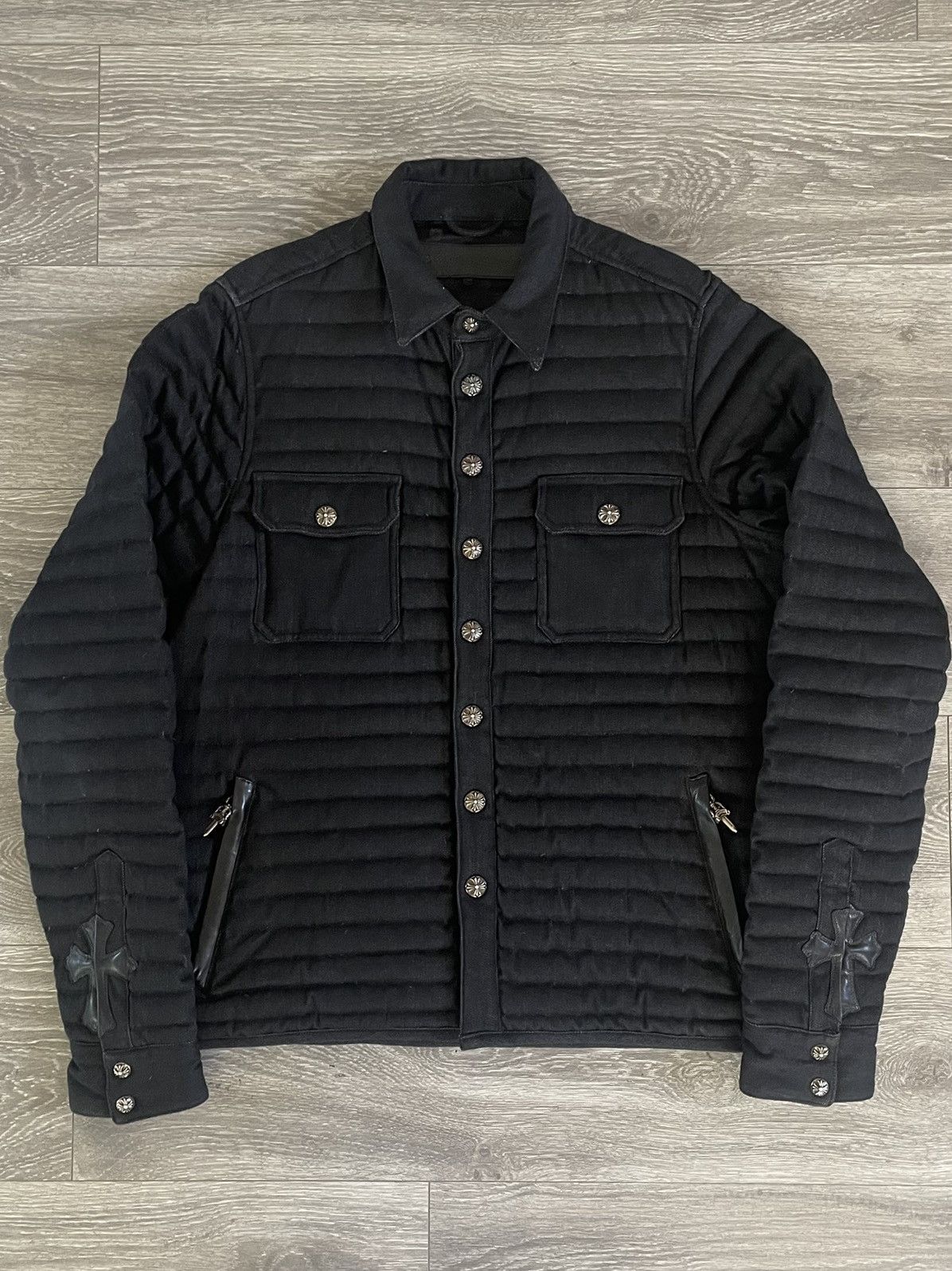 Chrome Hearts Chrome Hearts 1/1 Cross Patched Puffer Down Jacket | Grailed