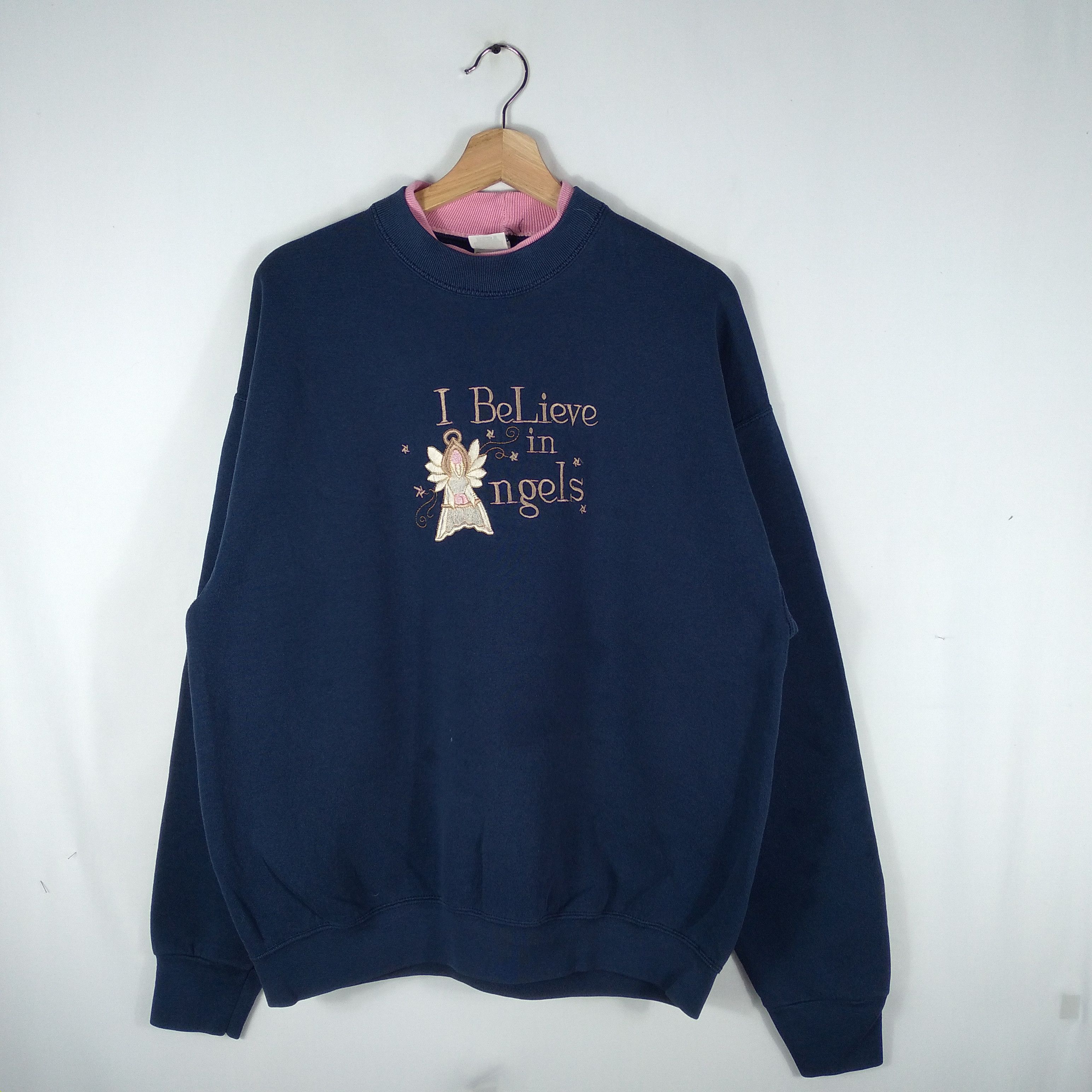 Vintage Vintage I Believe In Angels Embroidery Sweatshirts | Grailed