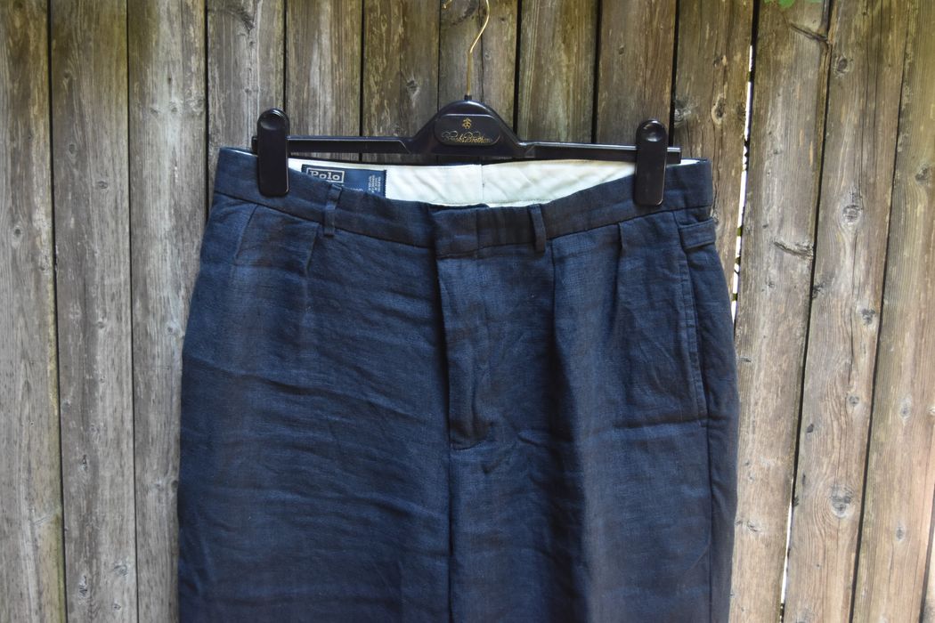 Ralph Lauren Ralph Lauren vintage linen pleated trousers with side tabs ...