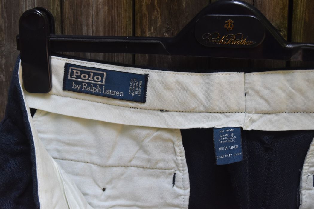 Ralph Lauren Ralph Lauren vintage linen pleated trousers with side tabs ...