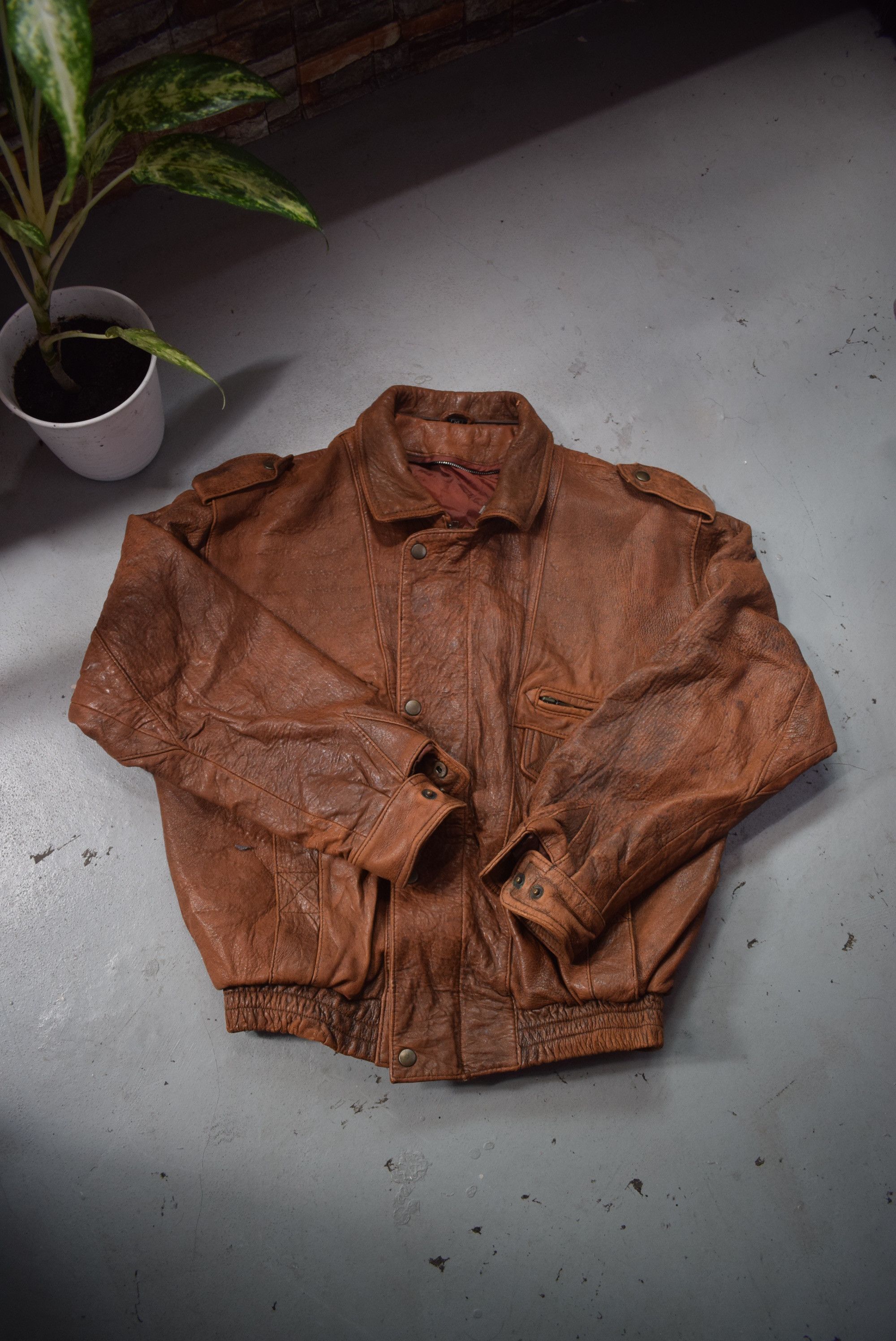 Horween Leather Vintage Sheep Leather Jacket | Grailed