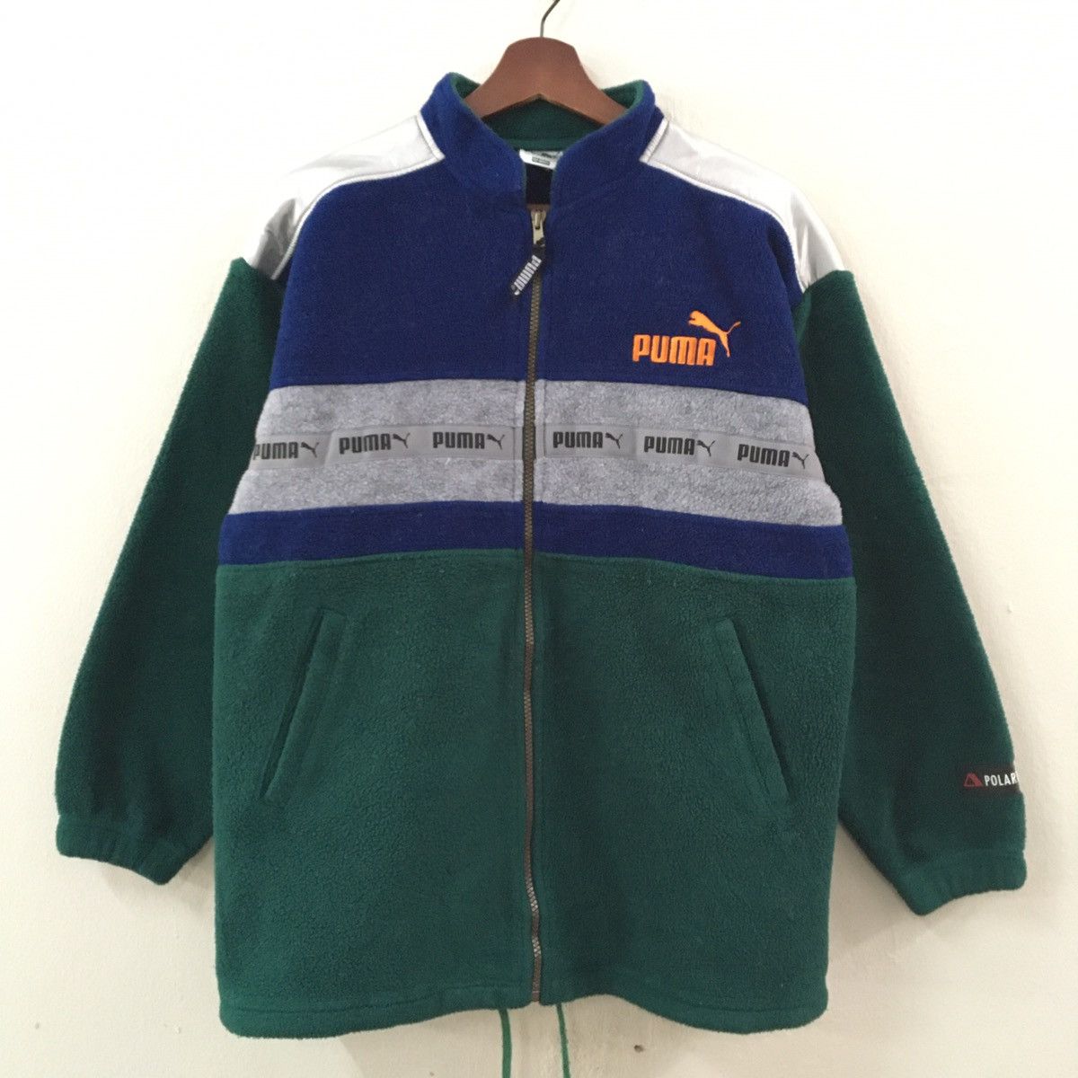 Puma Puma Colour Block Big Logo Fleece Jacket | Grailed