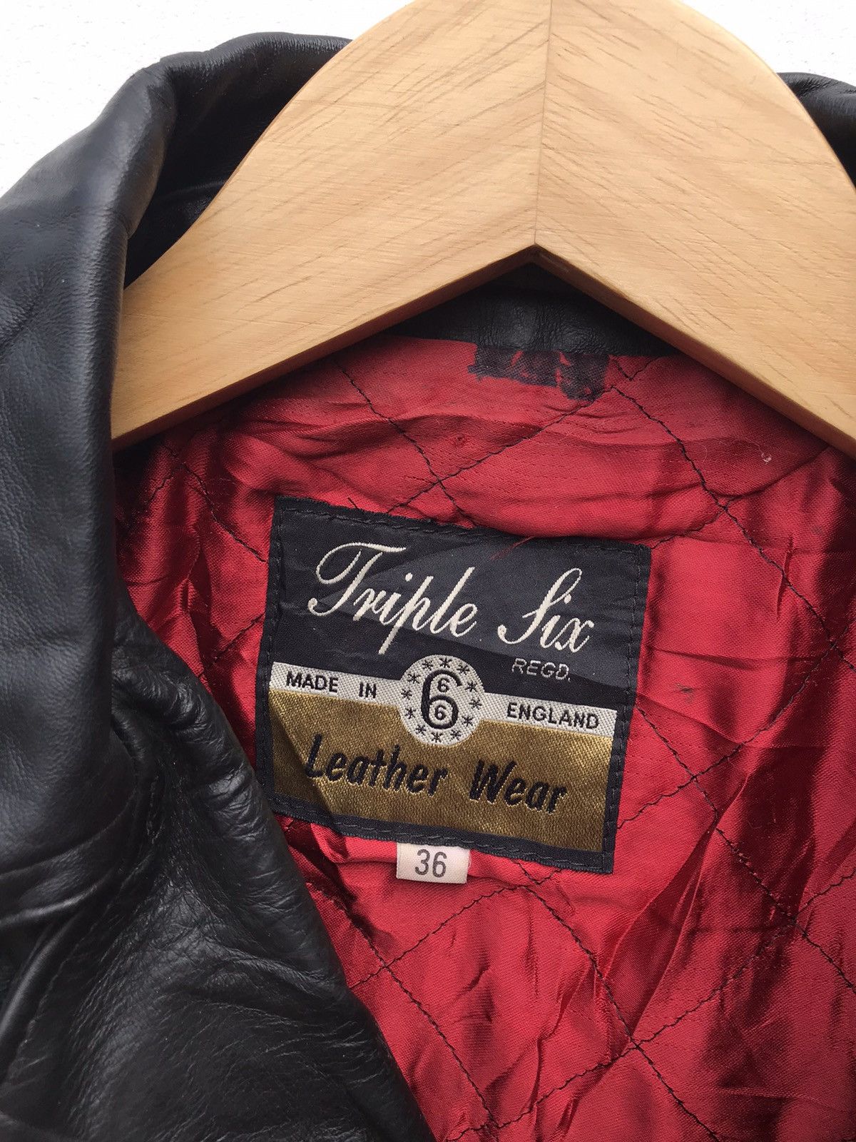 Vintage Vintage 666 England Double Collar Punk Leather Jacket | Grailed