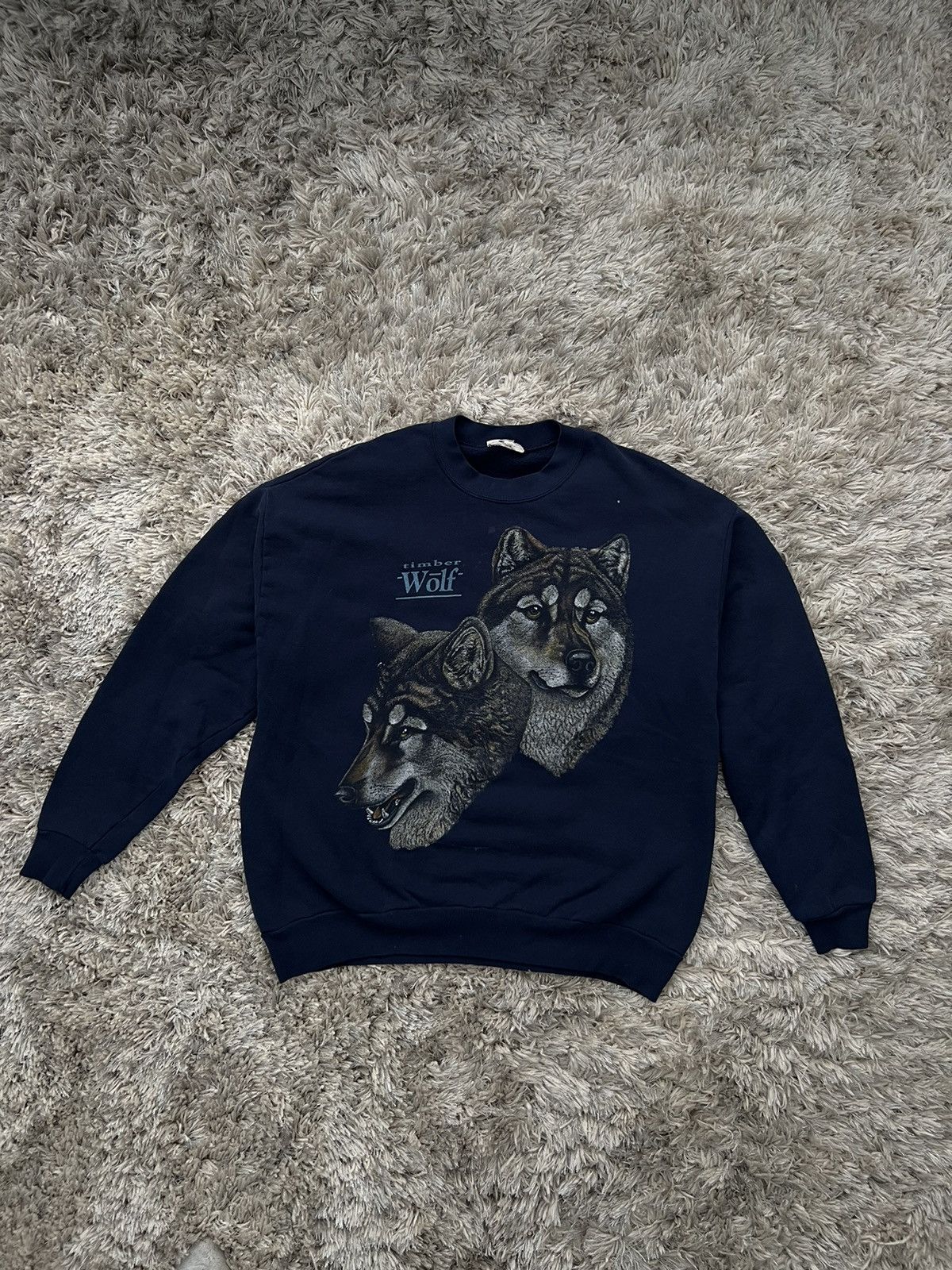 Art × Streetwear × Vintage Vintage 90s Faded Timber Wolf Sweatshirt ...