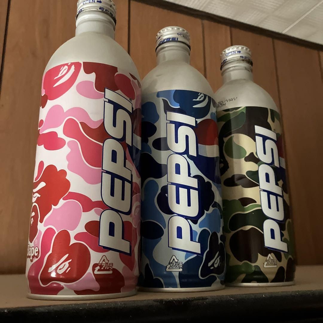 Bape × Pepsi A BATHING APE x Pepsi Camo Pattern Plastic Bottle ...