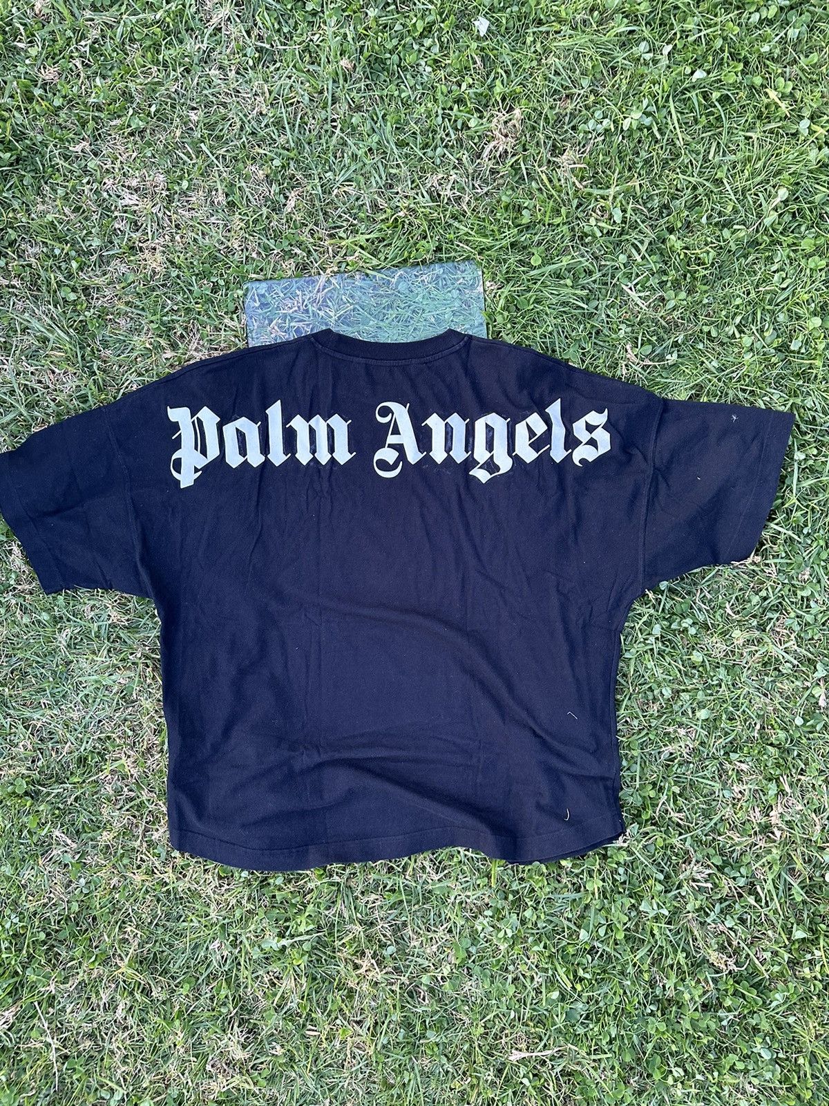 Palm Angels Palm angels mock neck back logo tee | Grailed