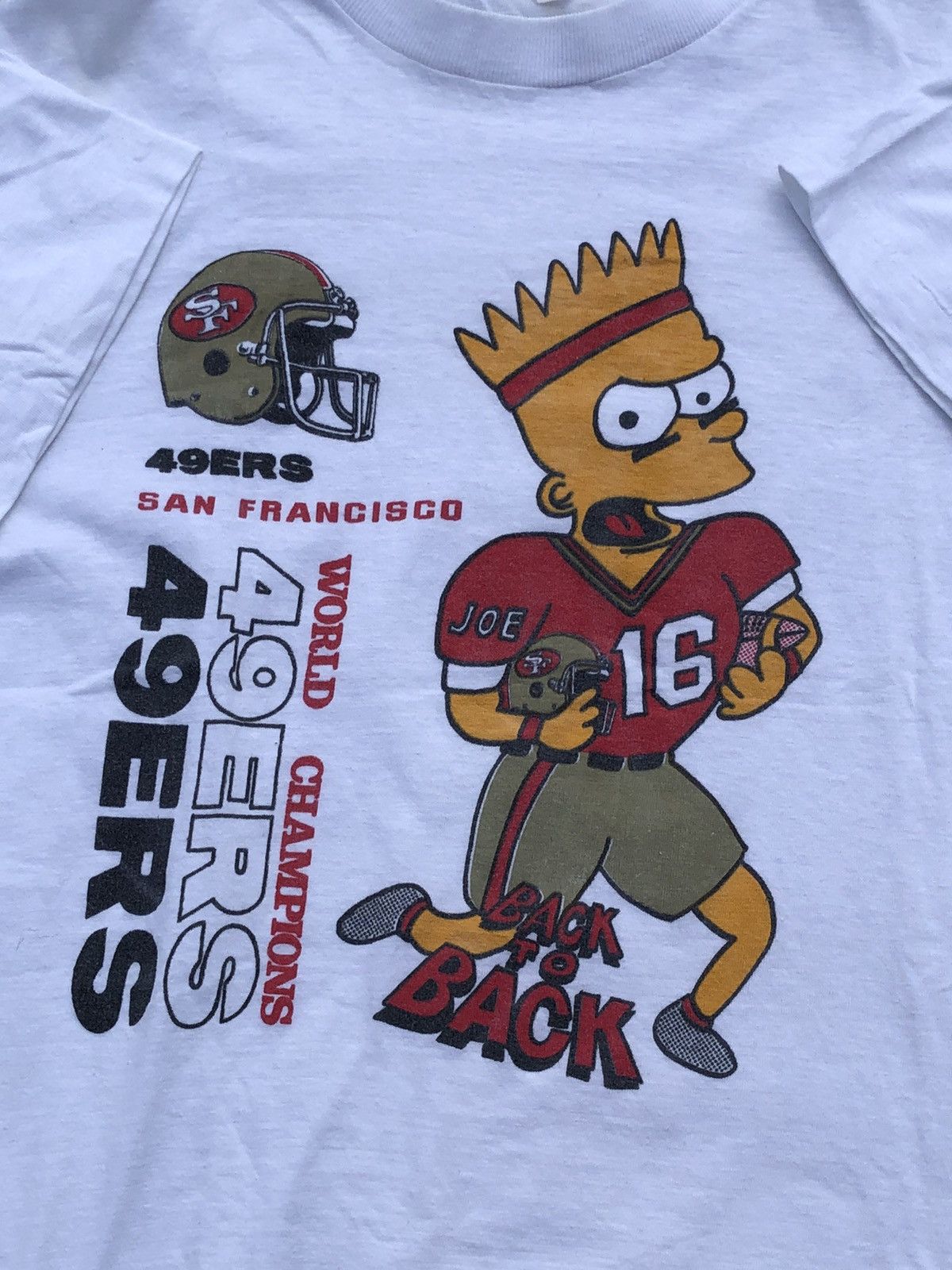 Vintage Vintage 90s Simpsons Bart San Francisco 49ers Single Stitch ...