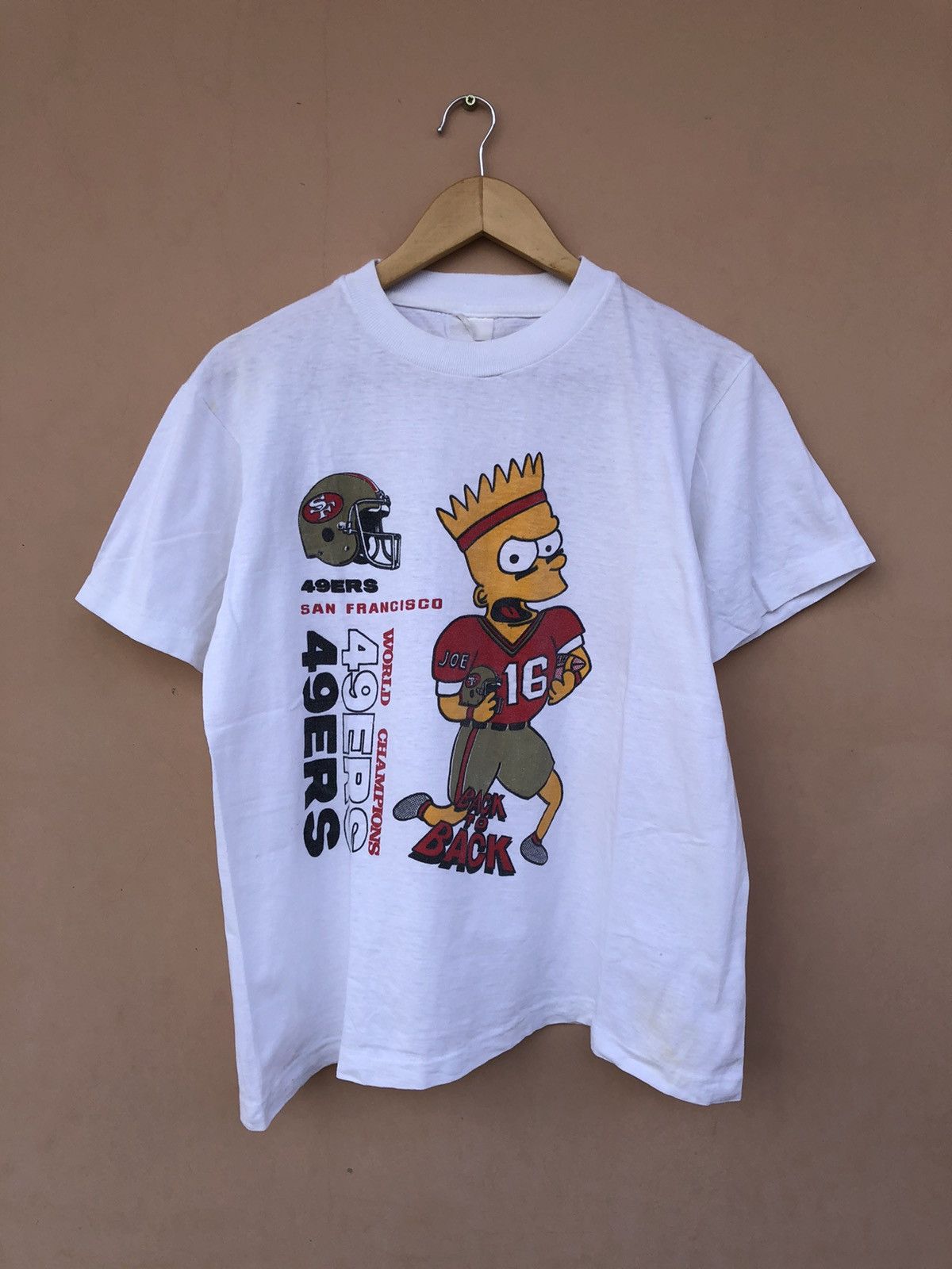 Vintage Vintage 90s Simpsons Bart San Francisco 49ers Single Stitch ...