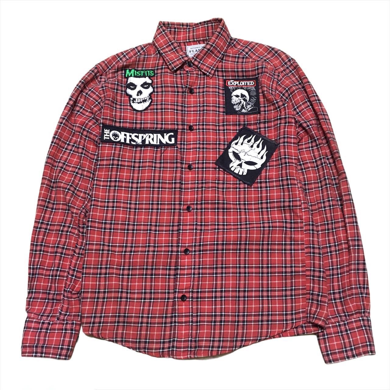 Seditionaries Red Tartan Flannel Punk style Band Patch work | Grailed