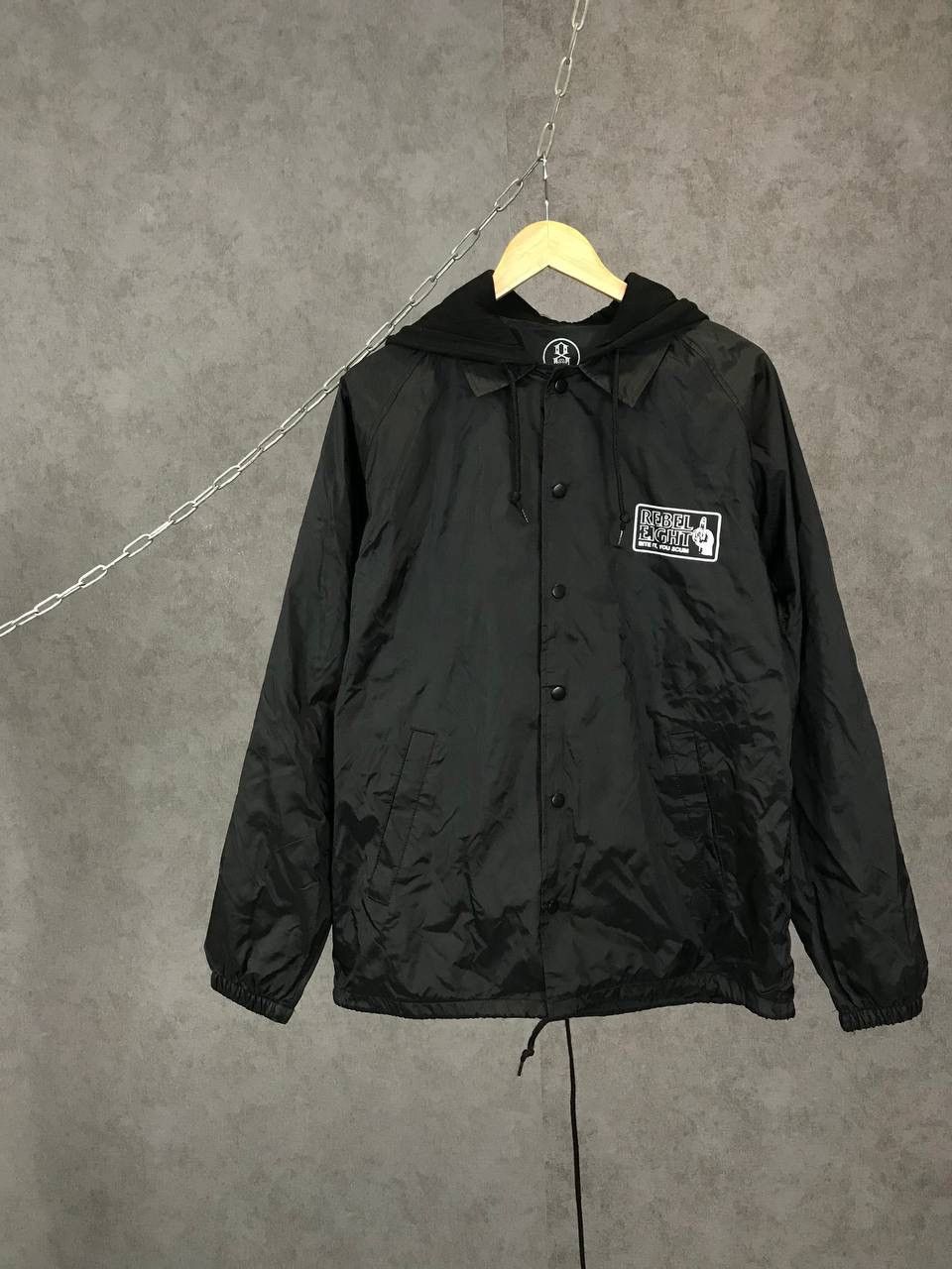 Rebel8 Rebel Eight Rebel 8 streetwear big logo nylon jacket | Grailed