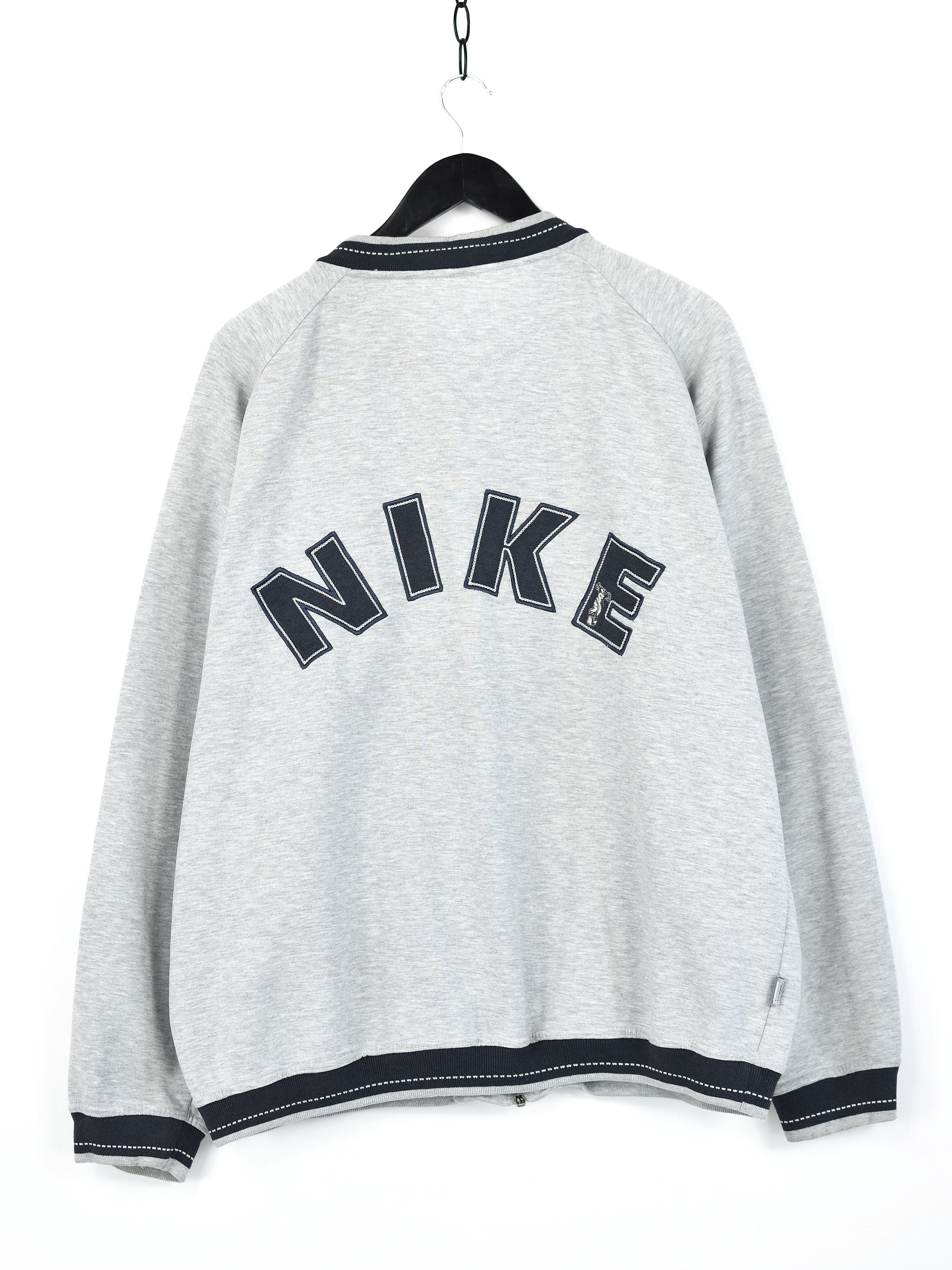 Nike × Vintage Vintage Nike Logo Zip Bomber Jacket | Grailed