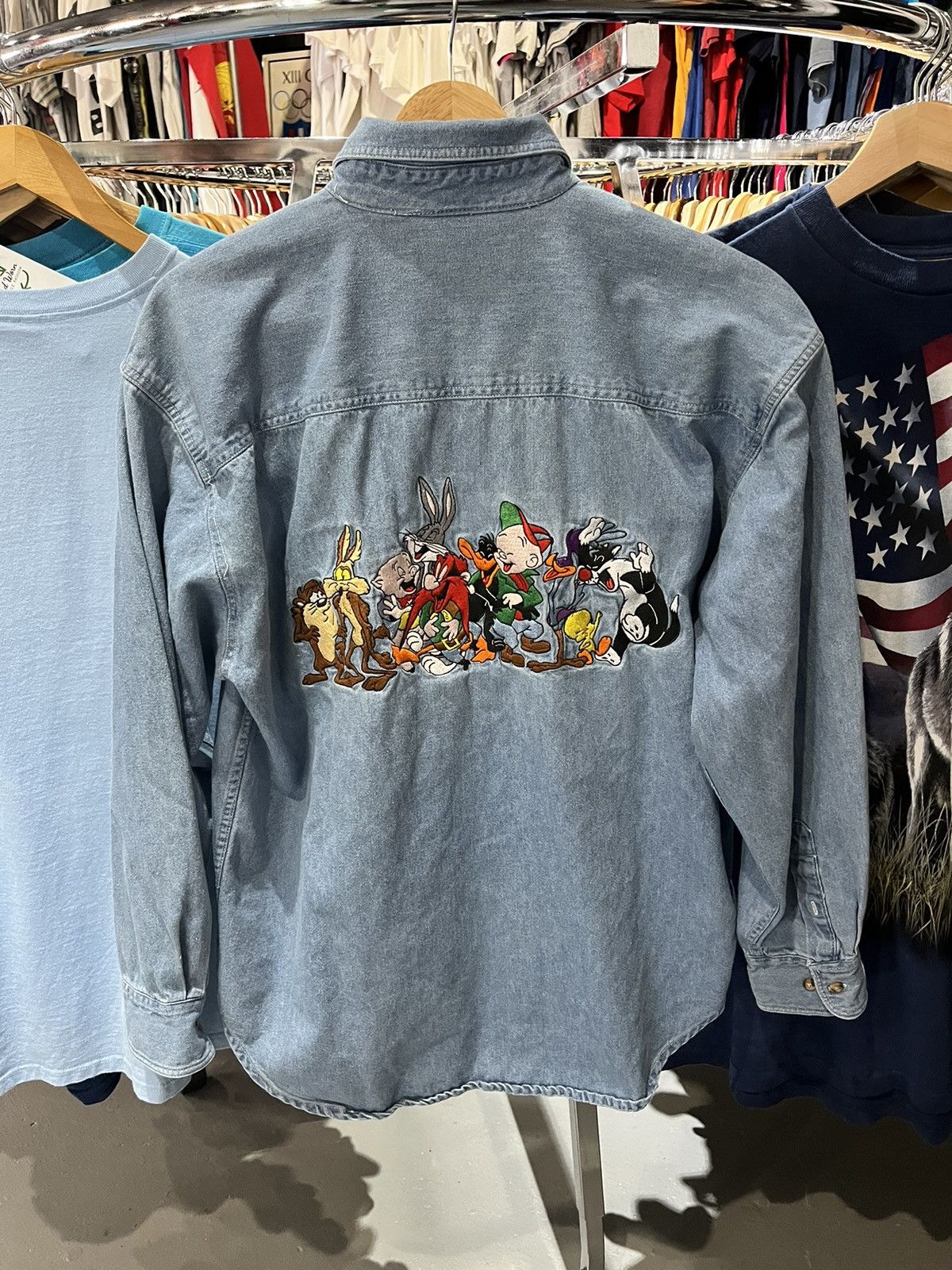 Acne Studios Vintage Looney Tunes 1992 Acme Button Down Shirt Cartoon ...