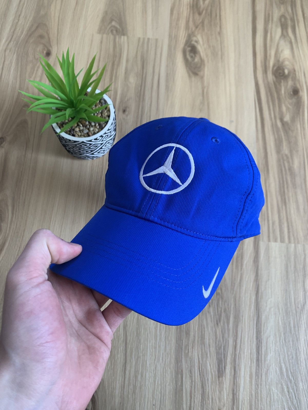 Mercedes Benz × Nike × Vintage Mercedes Benz Nike Strap Back Hat Blue ...