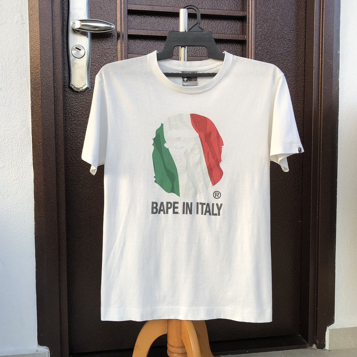 Bape OG A Bathing Ape Flag Ape Great monkey italy Tee | Grailed