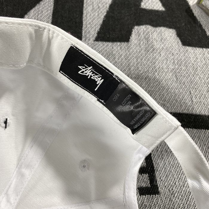 Stussy RARE Stussy 'Designs' Logo Cap Hat White OS | Grailed