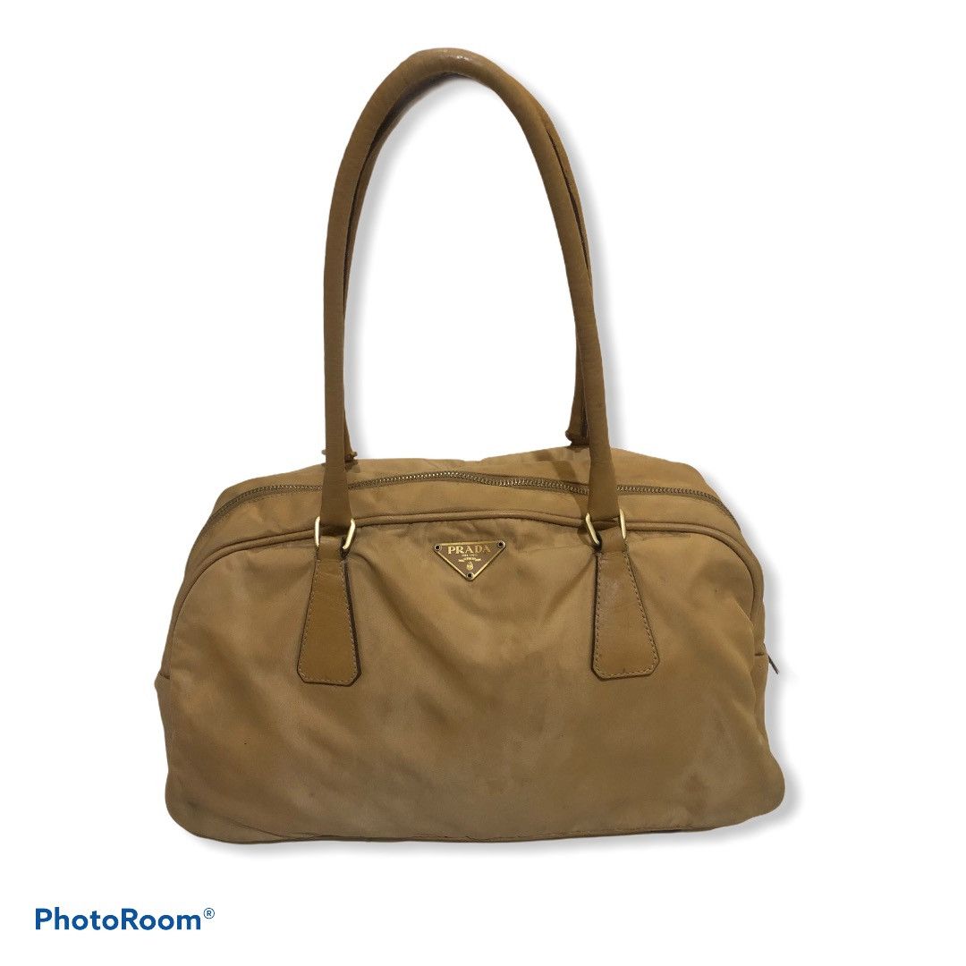 Prada VINTAGE PRADA TOTE BEG NYLON PLUS LEATHER MADE IN ITALY | Grailed