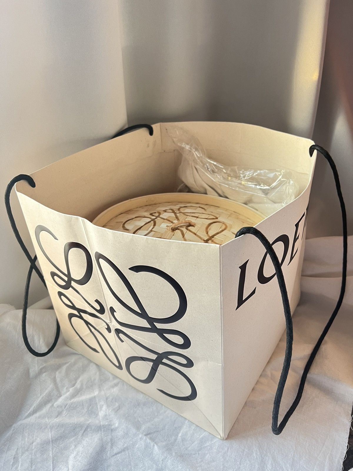 Loewe 🥢 Loewe dim sum anagram bamboo red packets in tote bag set | Grailed