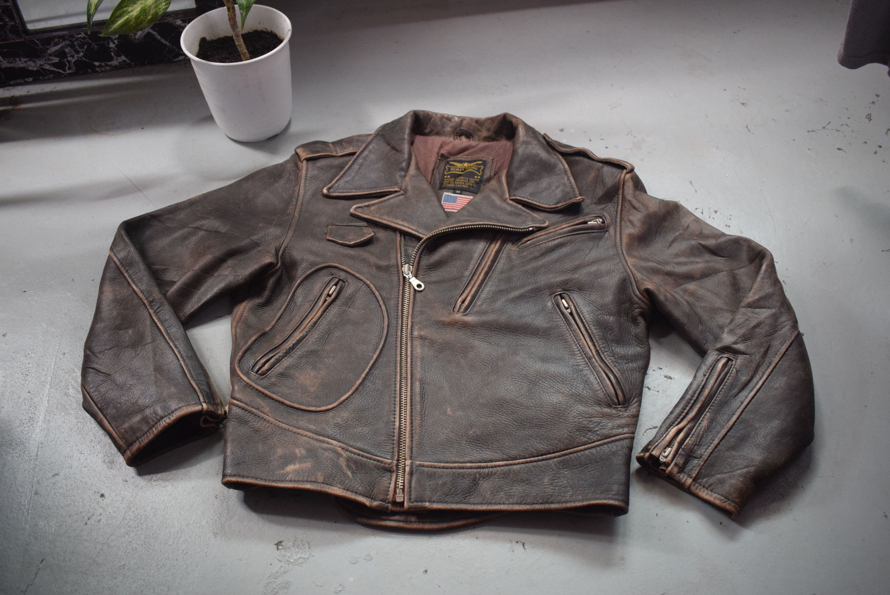 Horween Leather × Leather × Leather Jacket Vintage Human Being Leather ...