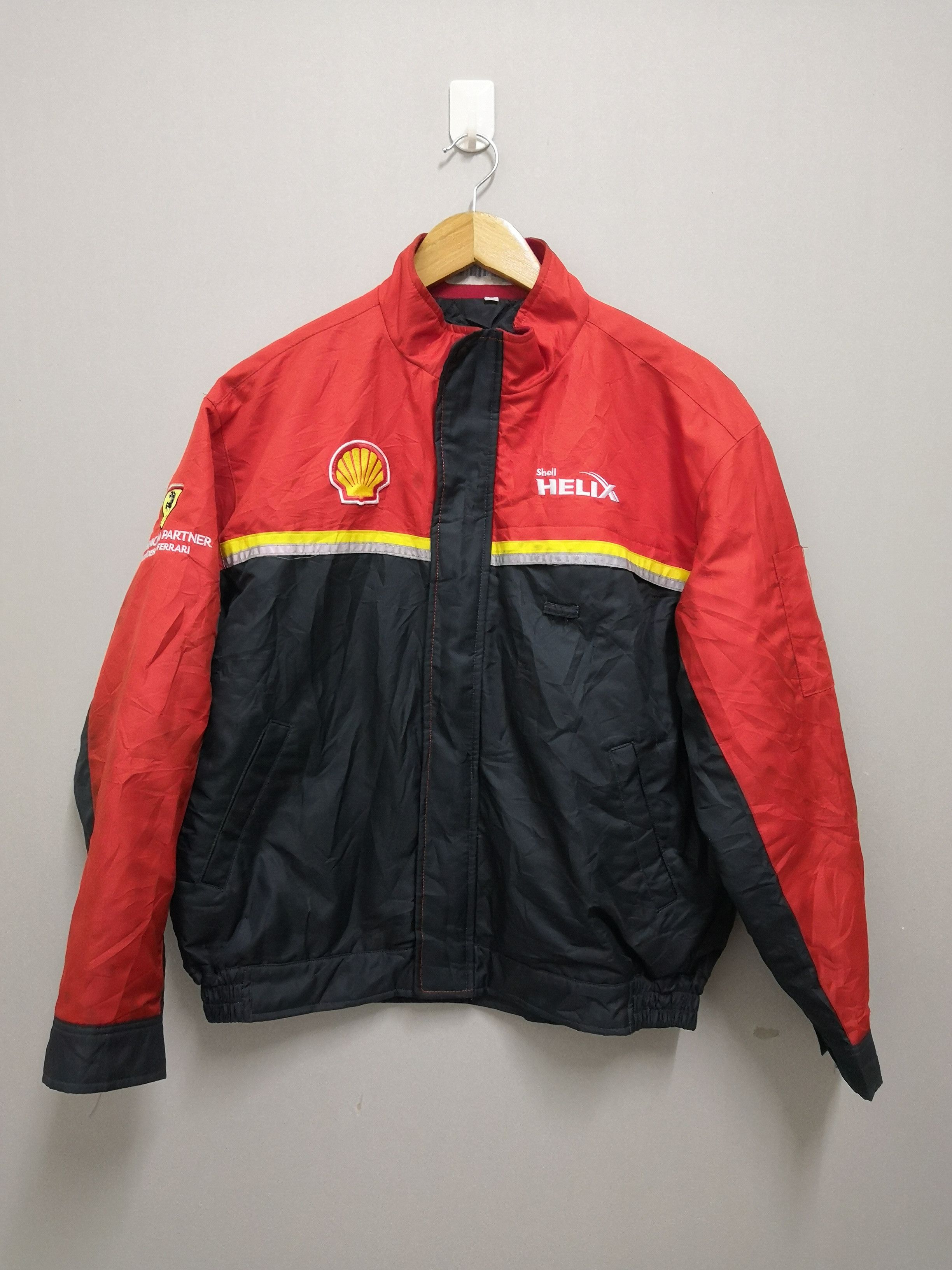 Ferrari Vintage F1 Ferrari Team Shell Helix Quilted Lined Jacket | Grailed