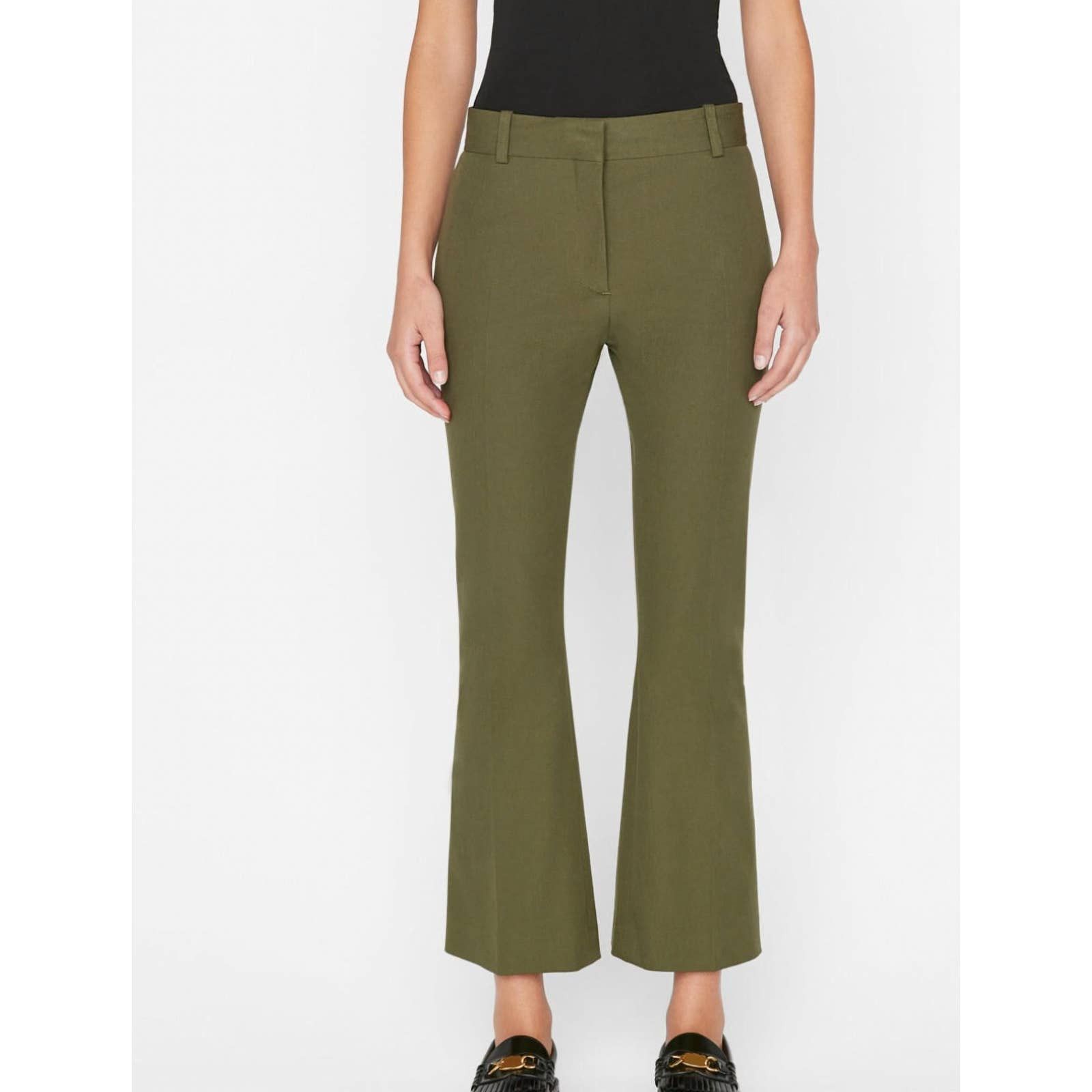 Frame Le Crop Mini Boot Trouser In Fatigue | Grailed