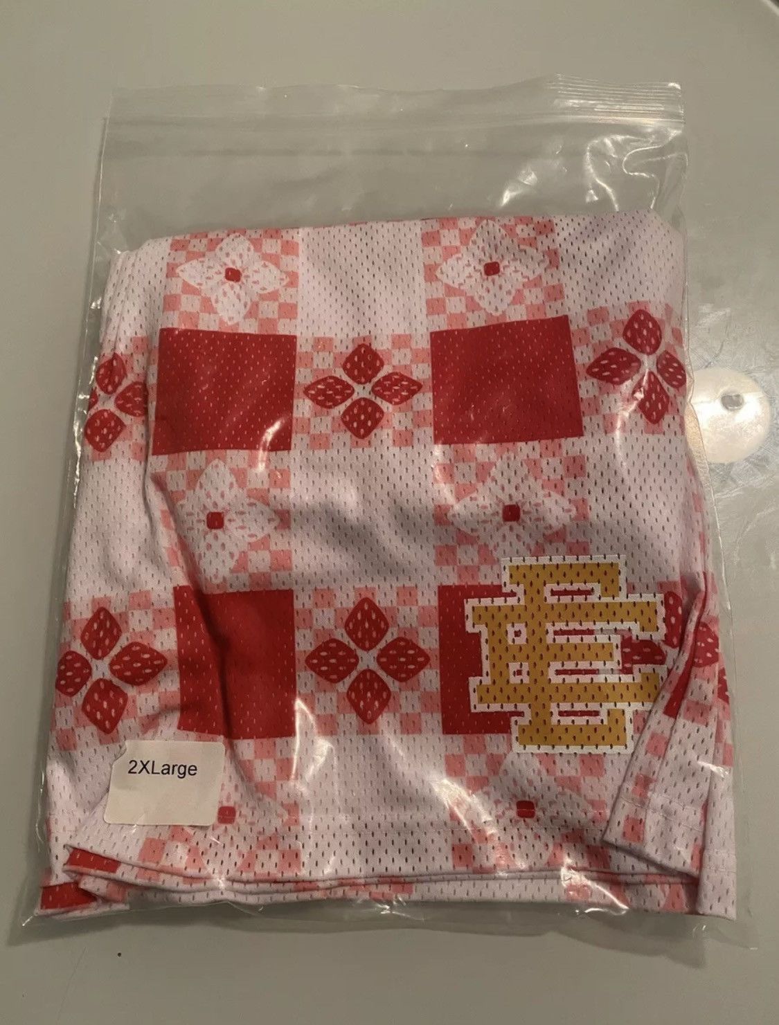 Eric Emanuel Eric Emanuel for Duryea Mesh Basic Short EE Red Yellow XXL ...