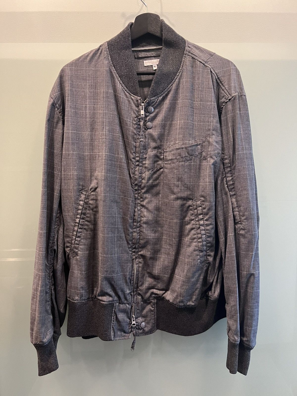 Engineered Garments Engineered Garments Grey Check Wool Bomber | Grailed