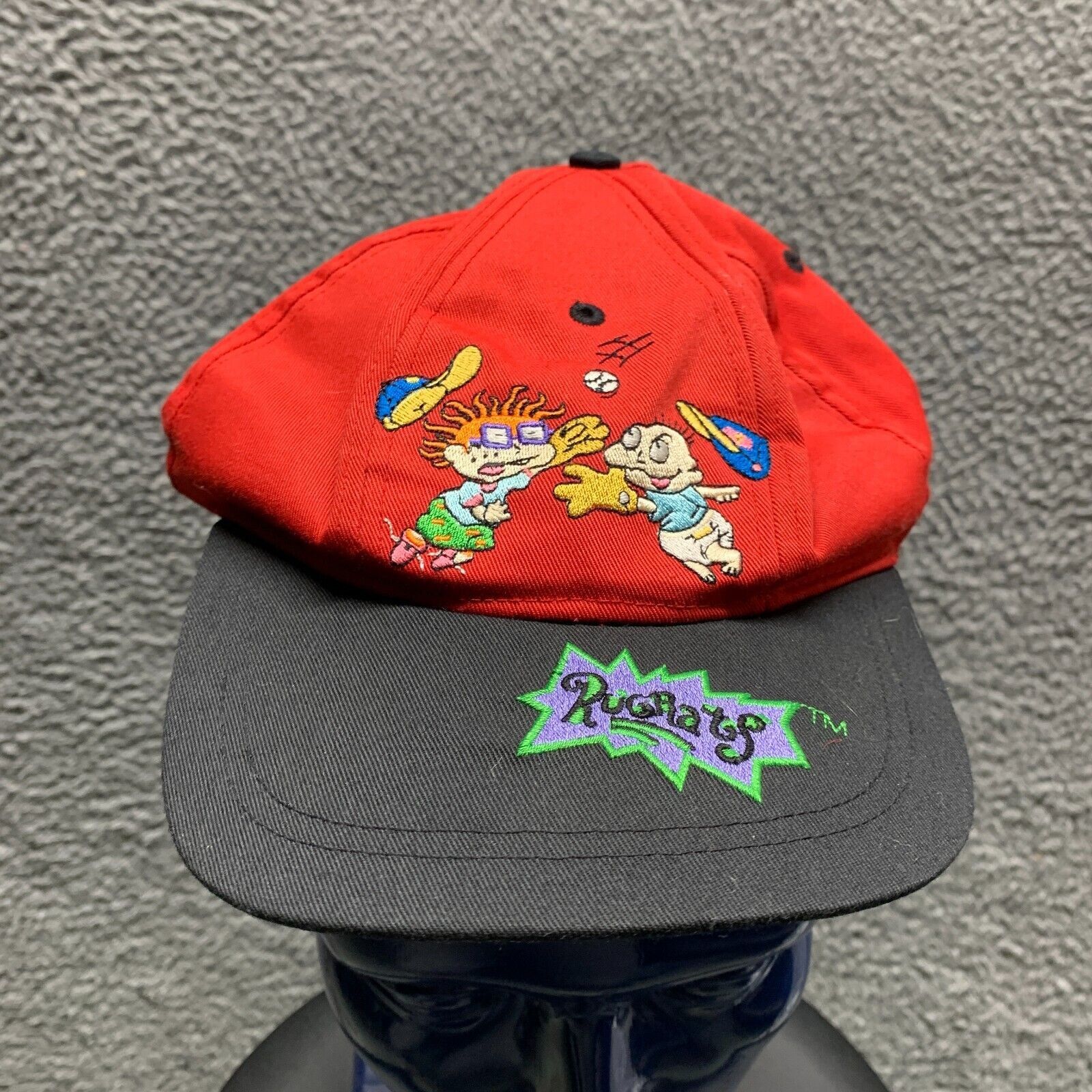 Nickelodeon Vintage Rugrats Hat Cap Boys Red Snap Back 1997 Nickelodeon ...
