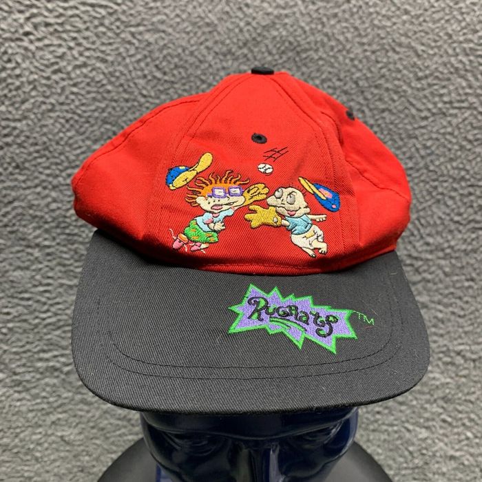 Nickelodeon Vintage Rugrats Hat Cap Boys Red Snap Back 1997 Nickelodeon ...
