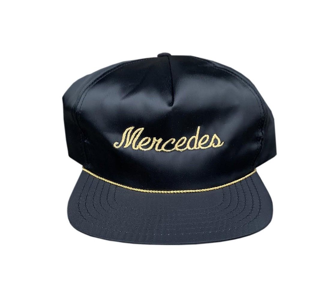 Mercedes Benz Vintage Mercedes Benz Script Satin Hat | Grailed