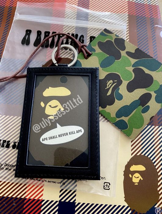 Bape Bape Leather Camo ID & Card Holder | Grailed
