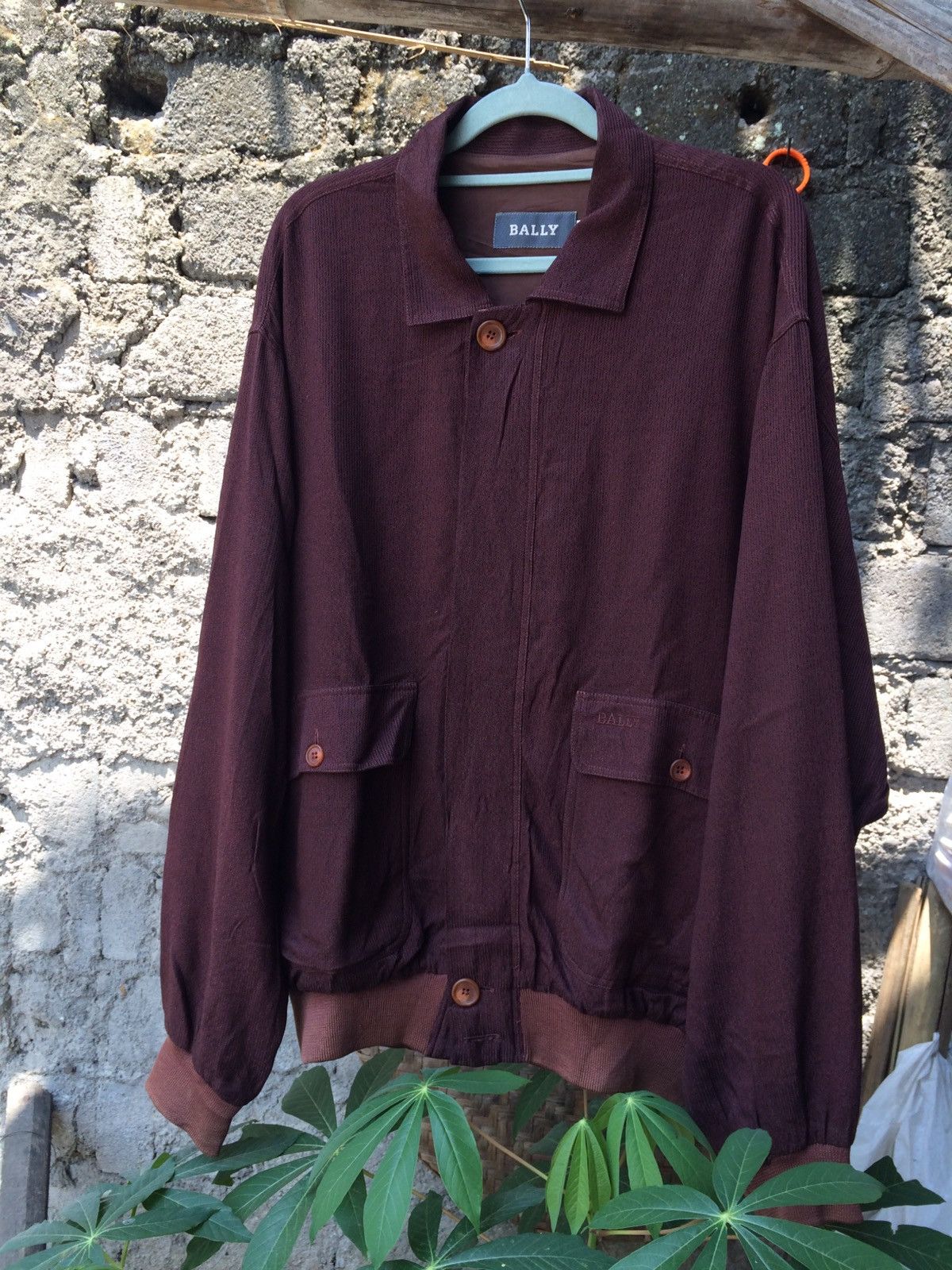 Bally vintage bally rayon bomber jacket made in italy | Grailed