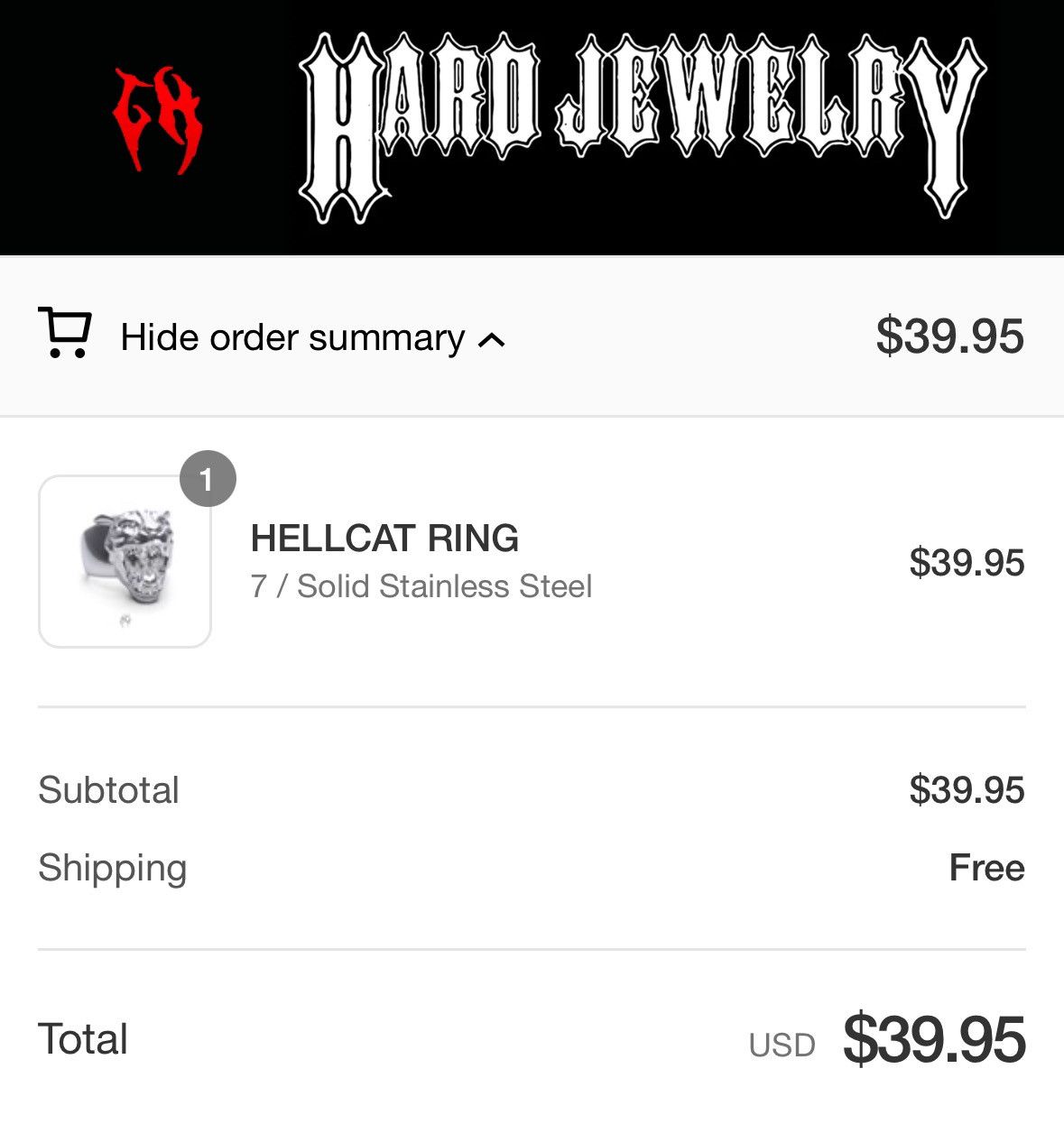 Jewelry × Streetwear Hard Jewelry Hellcat Ring | Grailed