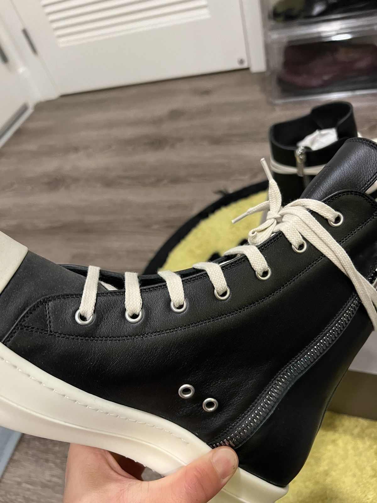 Rick Owens Rick Owens High Top Ramones Sneakers in LPO Leather Sz 43 ...
