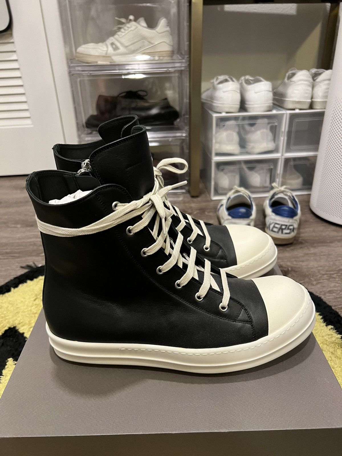 Rick Owens Rick Owens High Top Ramones Sneakers in LPO Leather Sz 43 ...