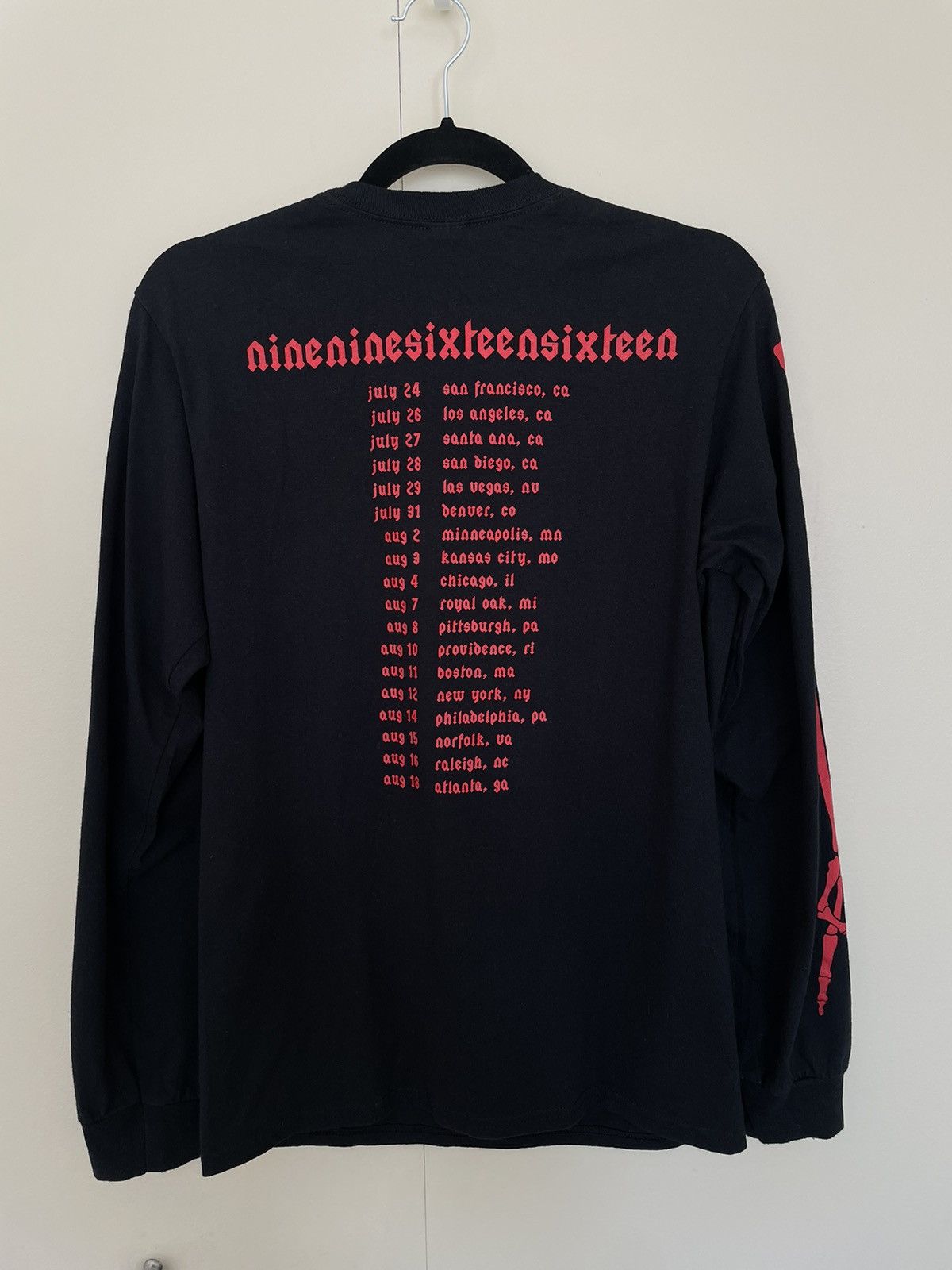 Playboi Carti × Streetwear Skeleton Die Lit Long Sleeve Red/Black | Grailed
