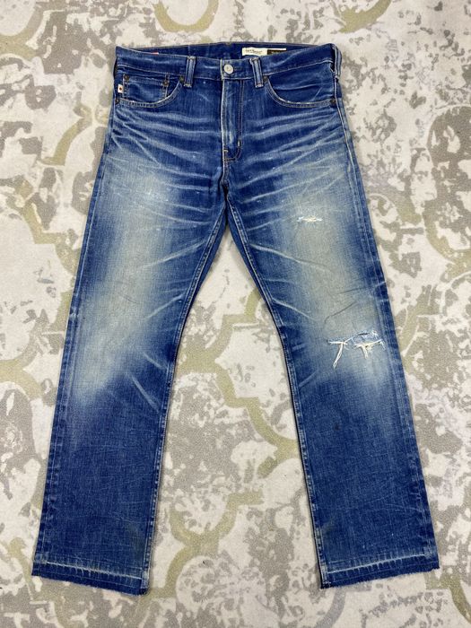 Vintage Distressed Blue Back Number Jeans 33x29 Denim- JN3621 | Grailed