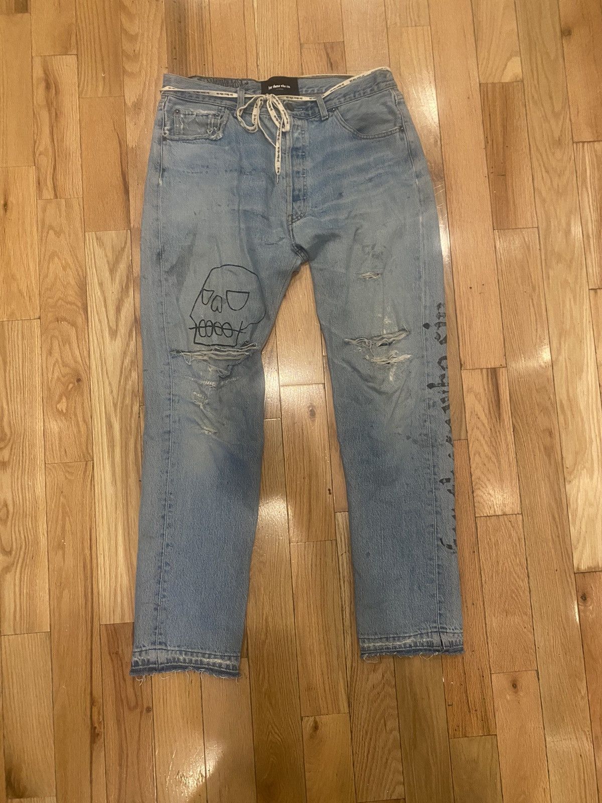Vintage Custom-Painted For Those Who Sin Jeans | Grailed