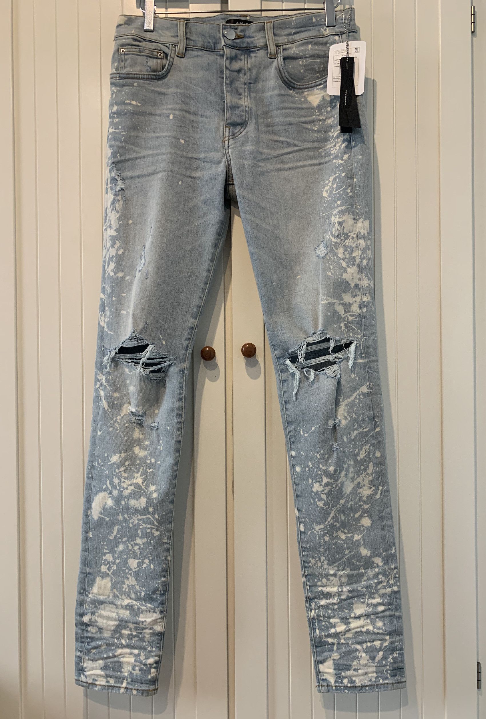 Amiri FINAL DROP / SS'20 Jean Bleached Splatter Trasher | Grailed