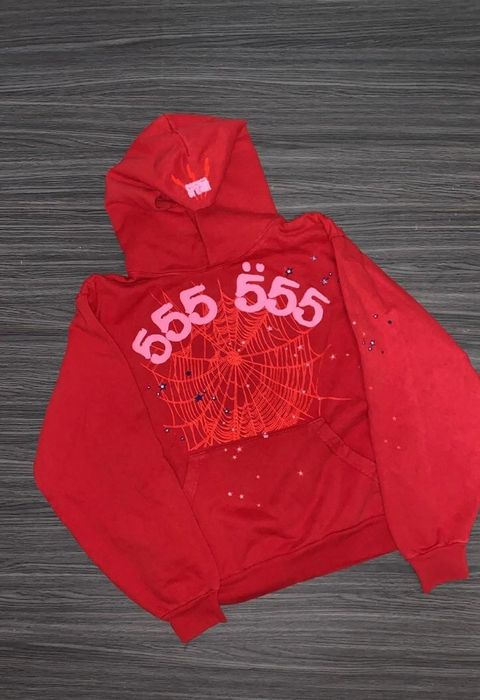 Spyder Sp5der Worldwide Red Angel Number 55 Hoodie | Grailed