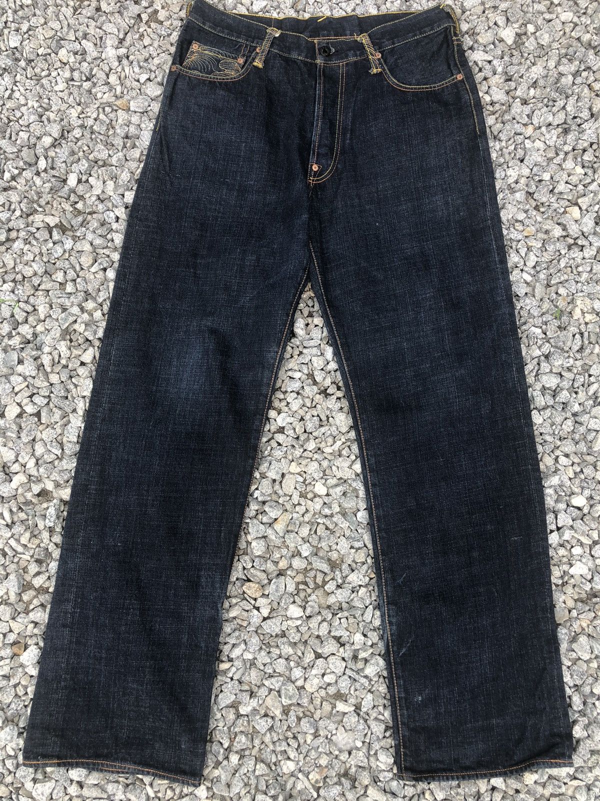 RMC Jeans × Streetwear Red Monkey Company Embroidered Jeans Selvedge ...
